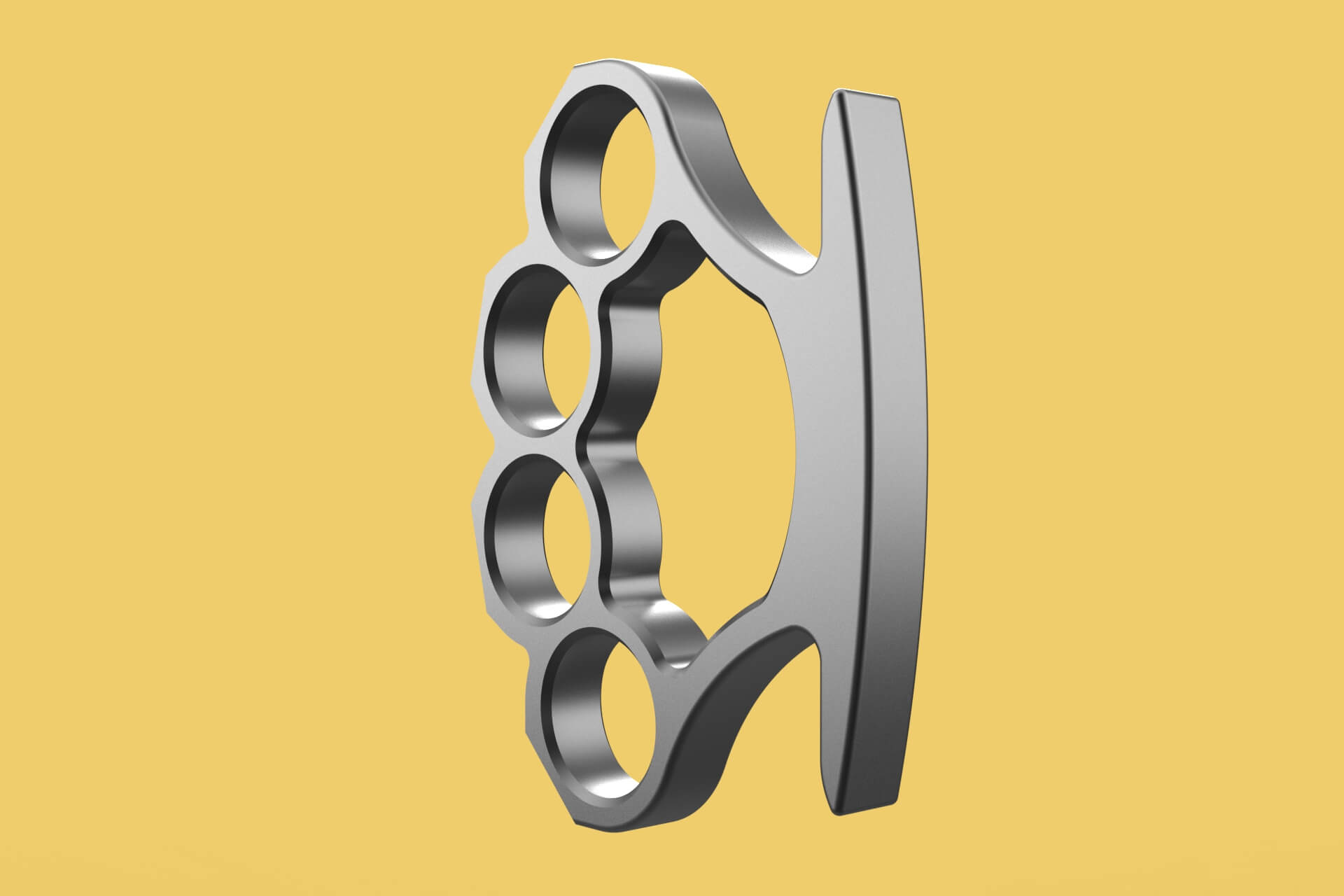 Hand Knuckle Duster Self Defense Brass Knuckles Fist Load - 3D Model by ...