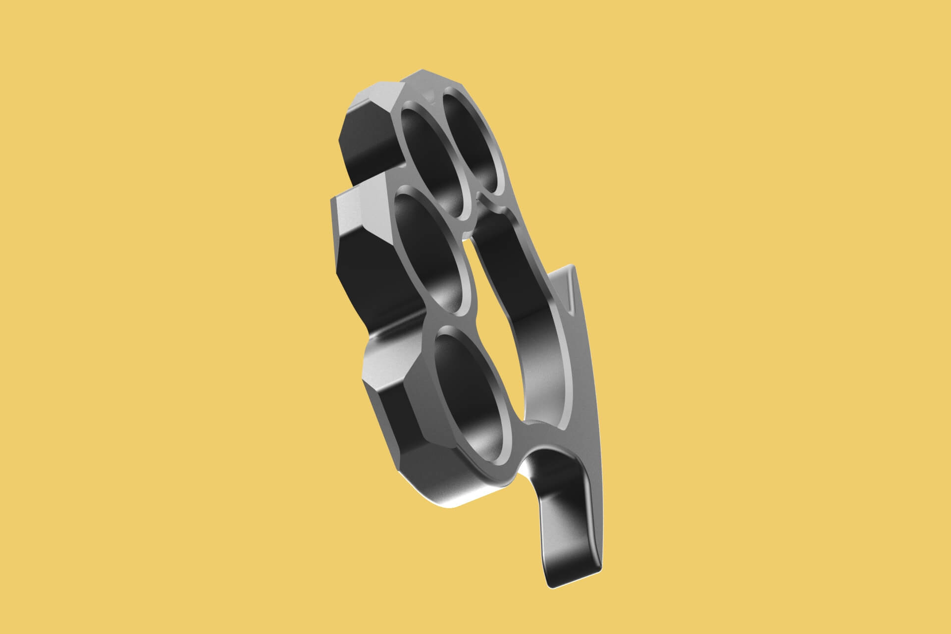 Hand Knuckle Duster Self Defense Brass Knuckles Fist Load - 3D Model by ...