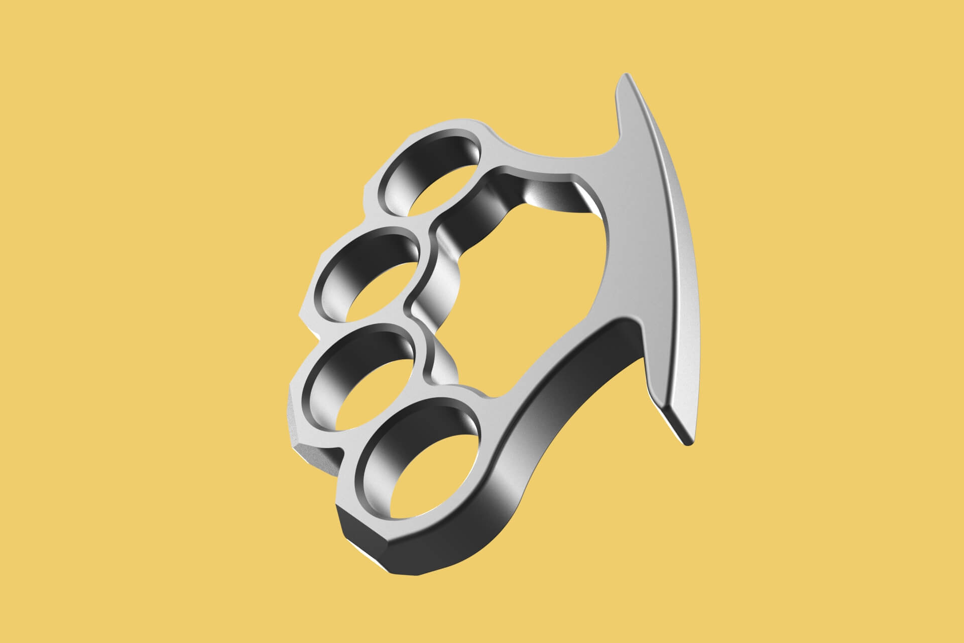 Hand Knuckle Duster Self Defense Brass Knuckles Fist Load - 3D Model by ...