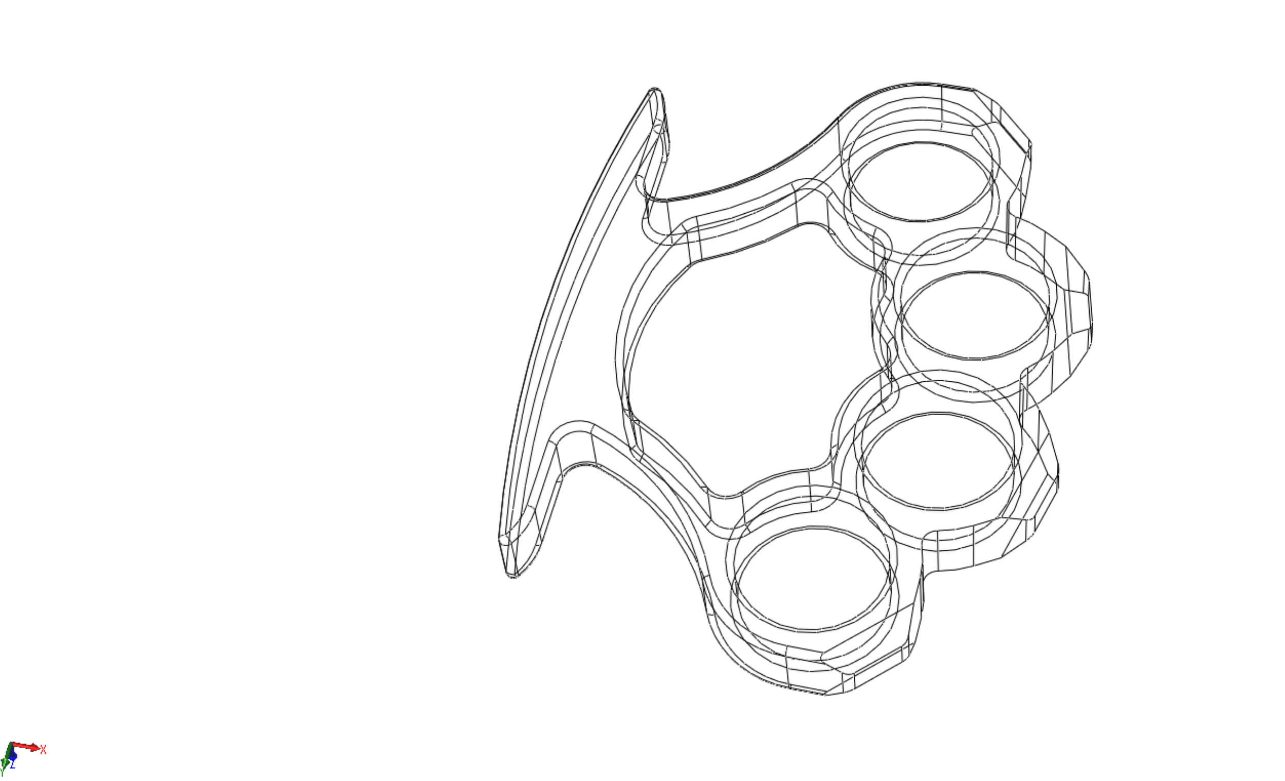 Hand Knuckle Duster Self Defense Brass Knuckles Fist Load - 3D Model by ...