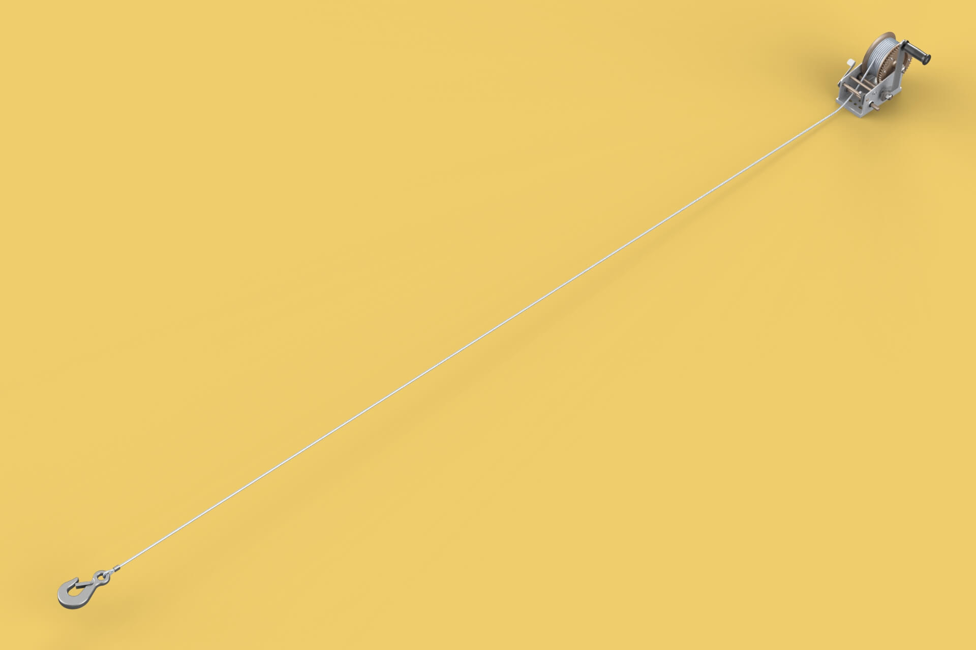 Hand Lever Crank Winches Crane Wire Rope Sling Cable Lift - 3D Model by ...