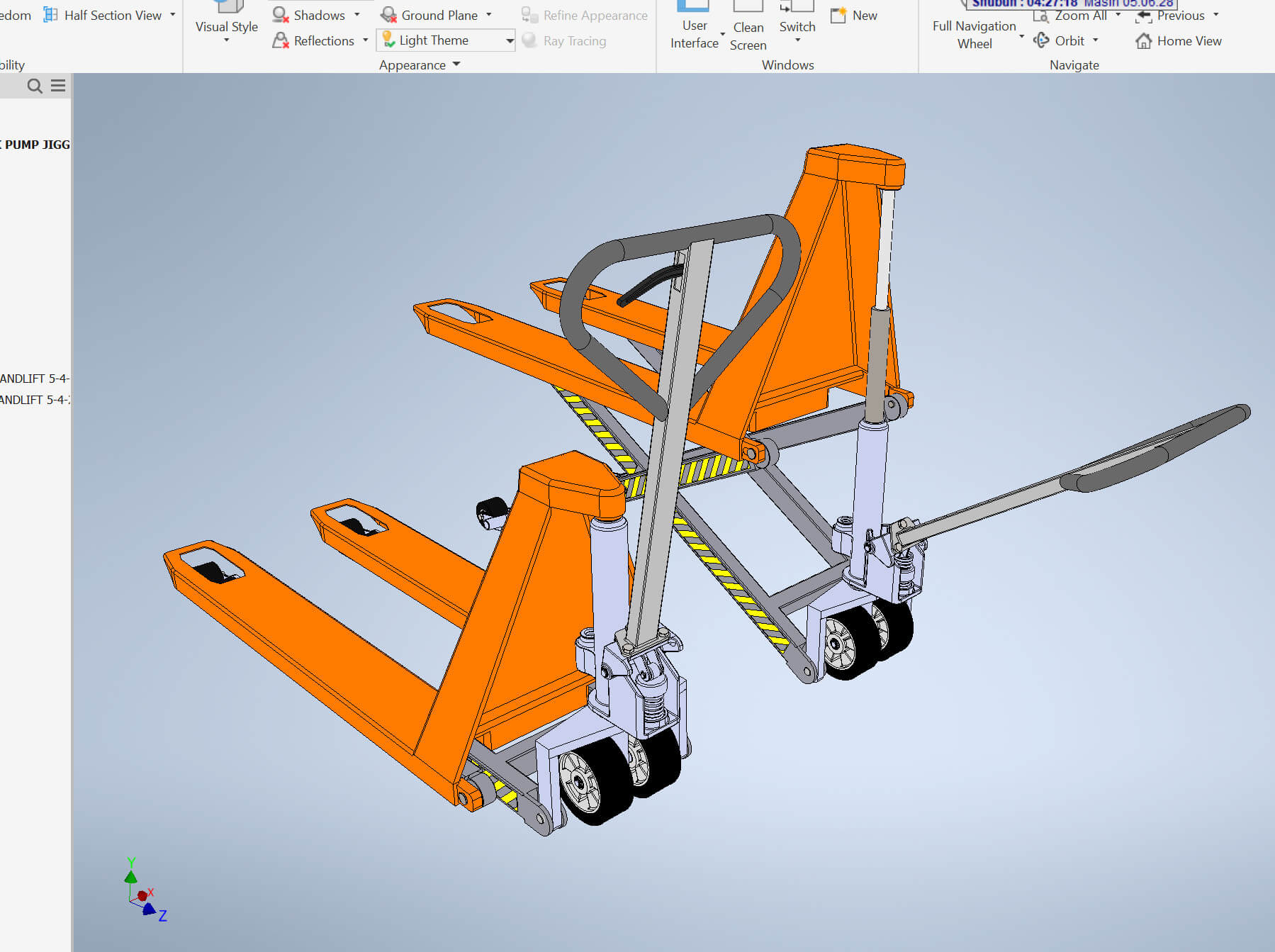 Hand Pallet Truck Jack Pump Jigger Forklift - 3D Model by surf3d