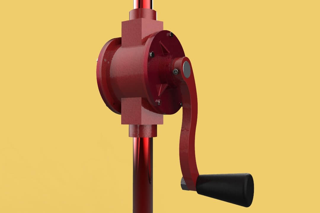 Hand Rotary Oil Pump - 3D Model by surf3d