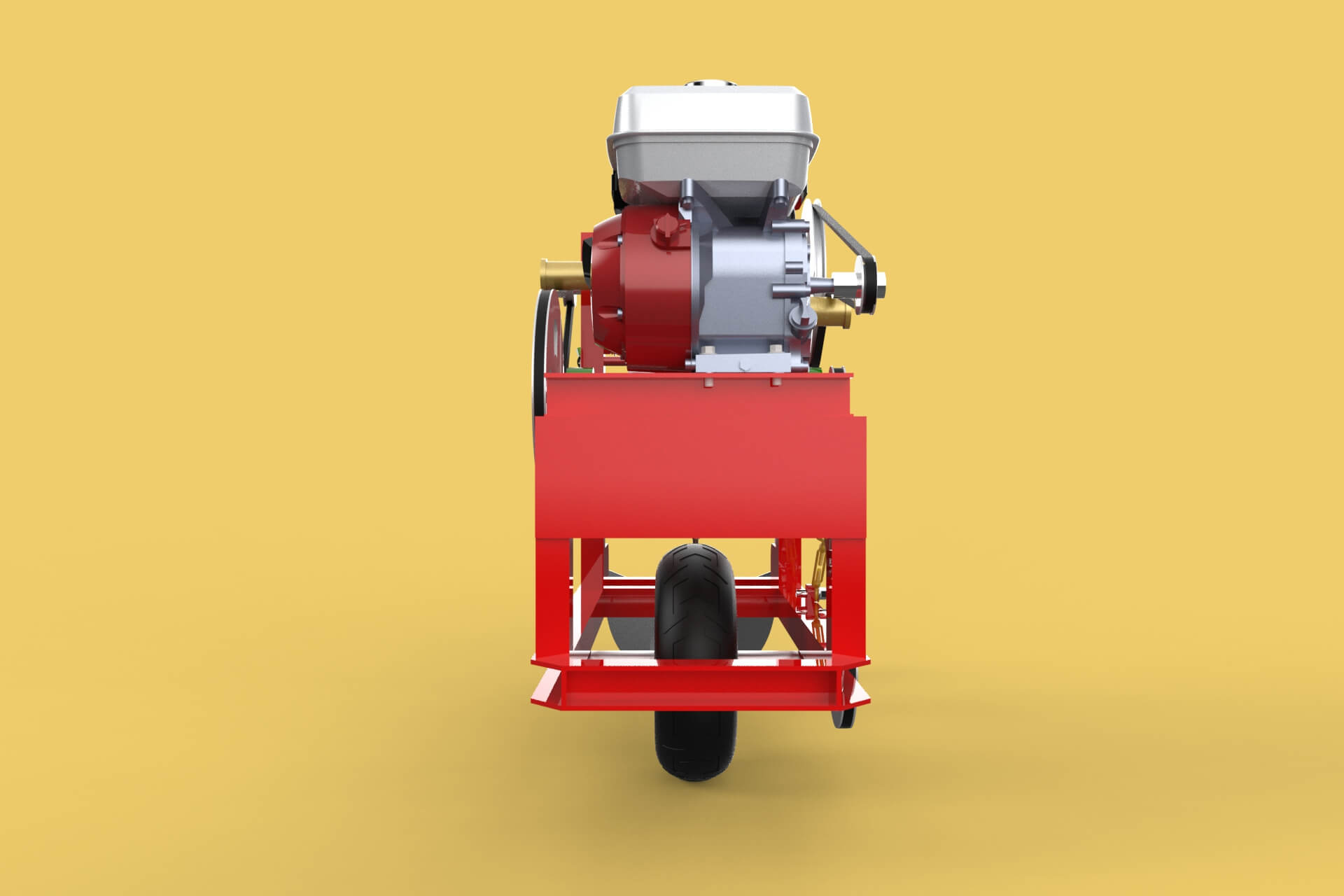 Hand Walking Behind Tractor Moldboard Plow Petrol Engine Diy - 3D Model ...