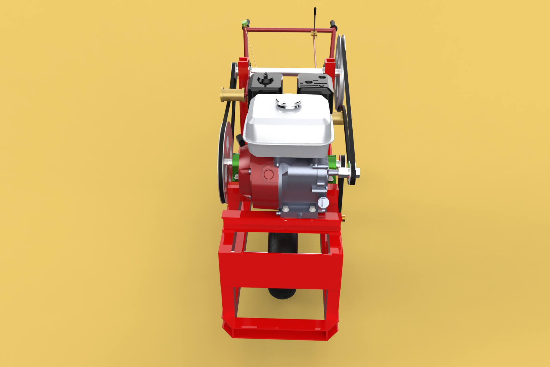 Hand Walking Behind Tractor Moldboard Plow Petrol Engine Diy - 3D Model ...