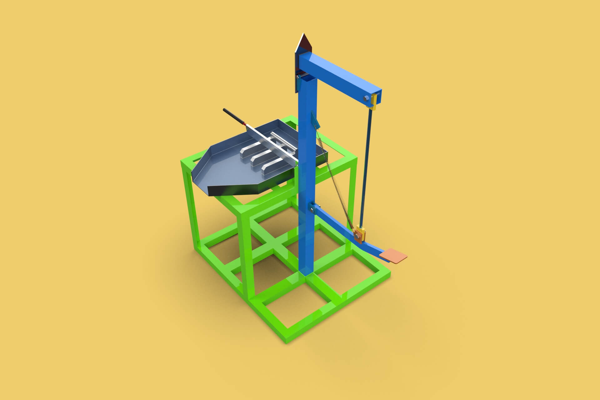 Handle Coconut Peeler Splitter Cut Tool Husk Shell Extractor - 3D Model ...