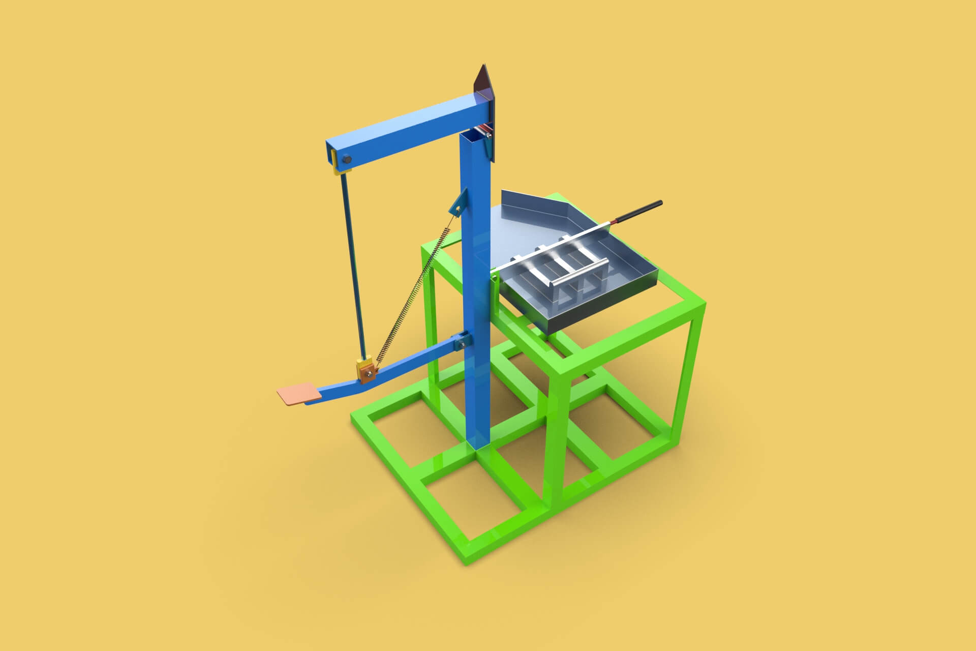 Handle Coconut Peeler Splitter Cut Tool Husk Shell Extractor - 3D Model ...