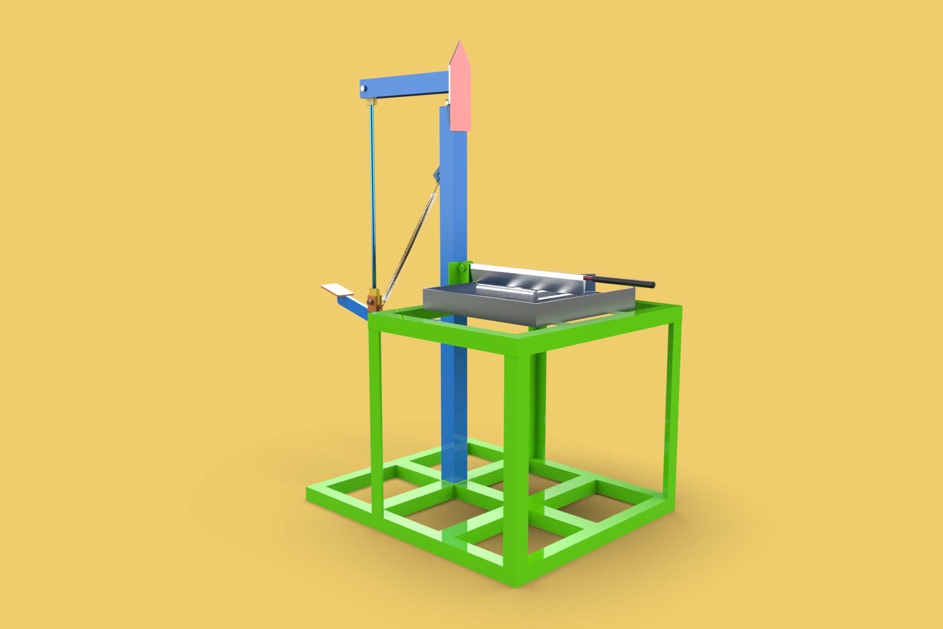 Handle Coconut Peeler Splitter Cut Tool Husk Shell Extractor - 3D Model ...