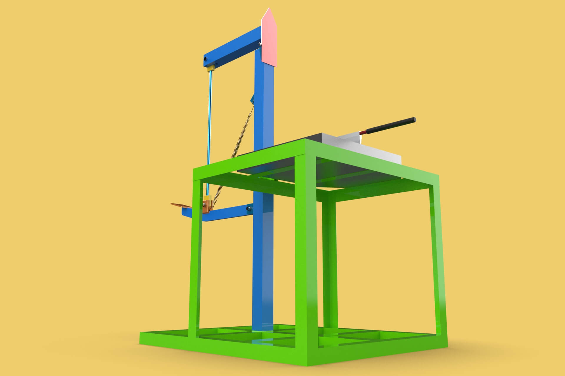 Handle Coconut Peeler Splitter Cut Tool Husk Shell Extractor - 3D Model ...