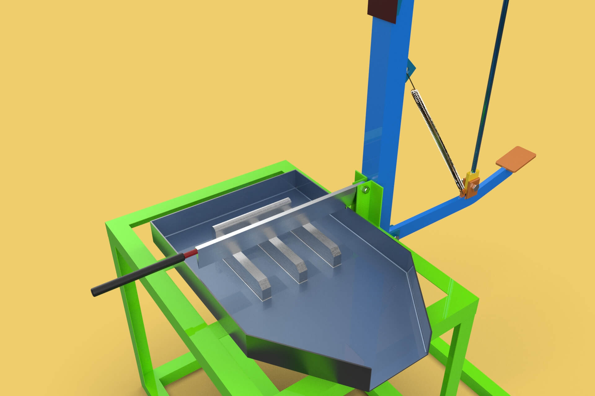 Handle Coconut Peeler Splitter Cut Tool Husk Shell Extractor - 3D Model ...