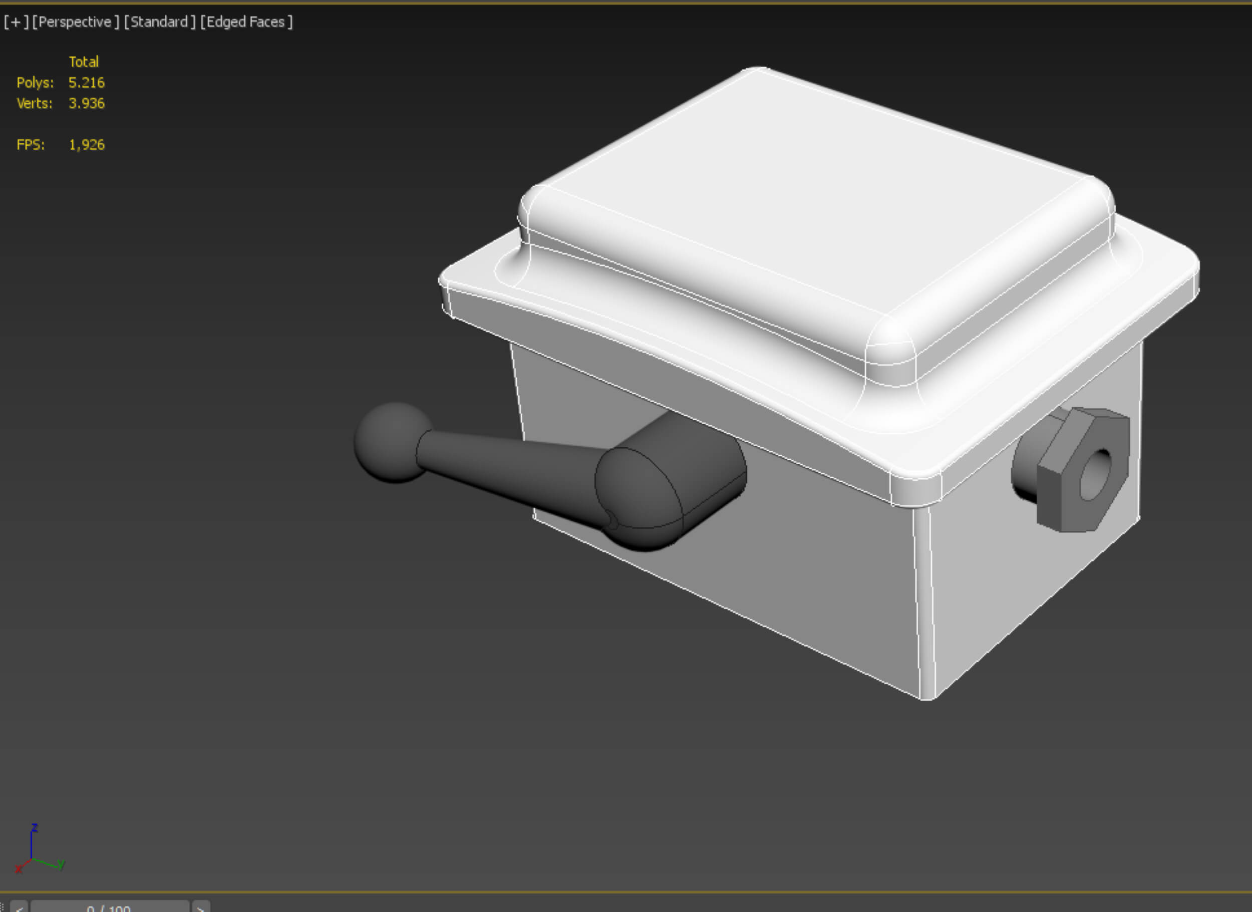 Handle Lever Cam Starter Change Over Switch Ohm Toggle Knob - 3D Model by surf3d