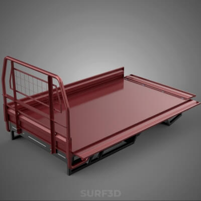 Headboard Tailgate Drop Side Load Bed Body Door Pickup Truck - 3D Model ...