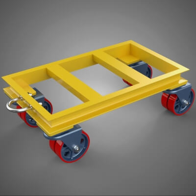 Heavy Duty Tow Hook Dolly Cart Handling Trolley Pallet Shop - 3D Model ...