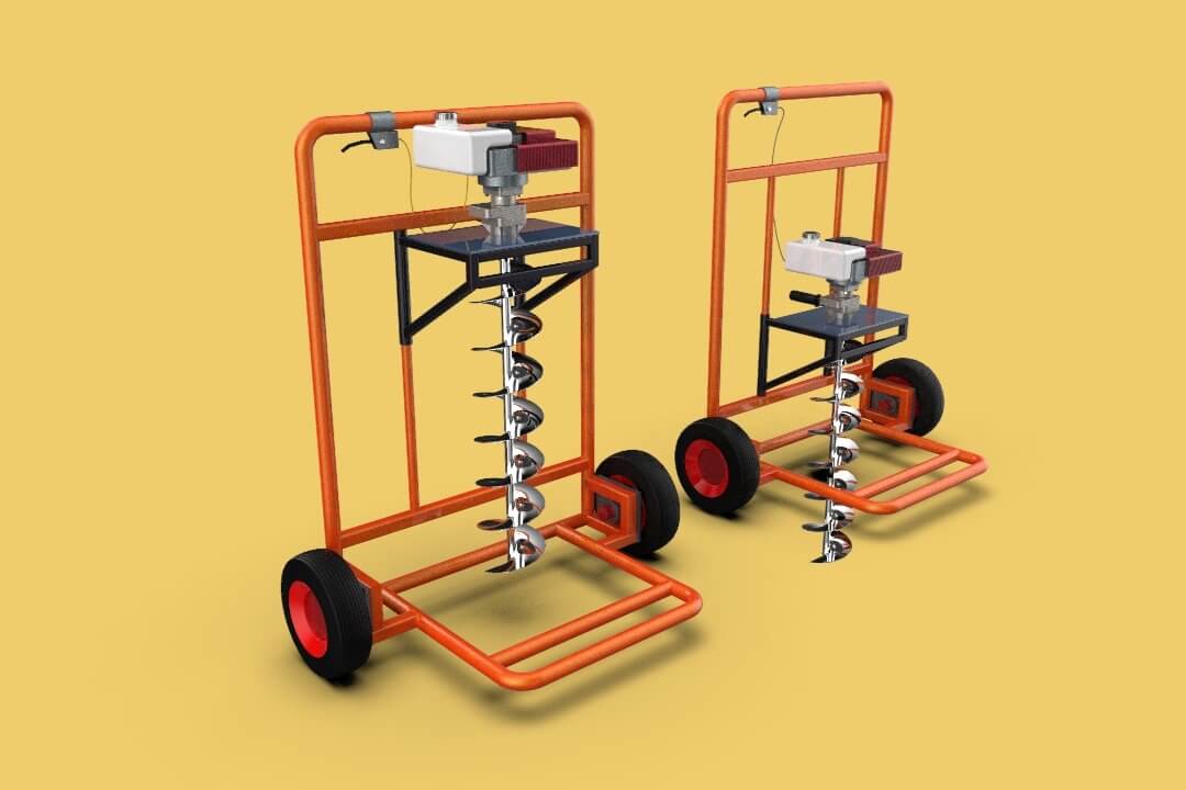 Hole Digger Auger Machine - 3D Model by surf3d