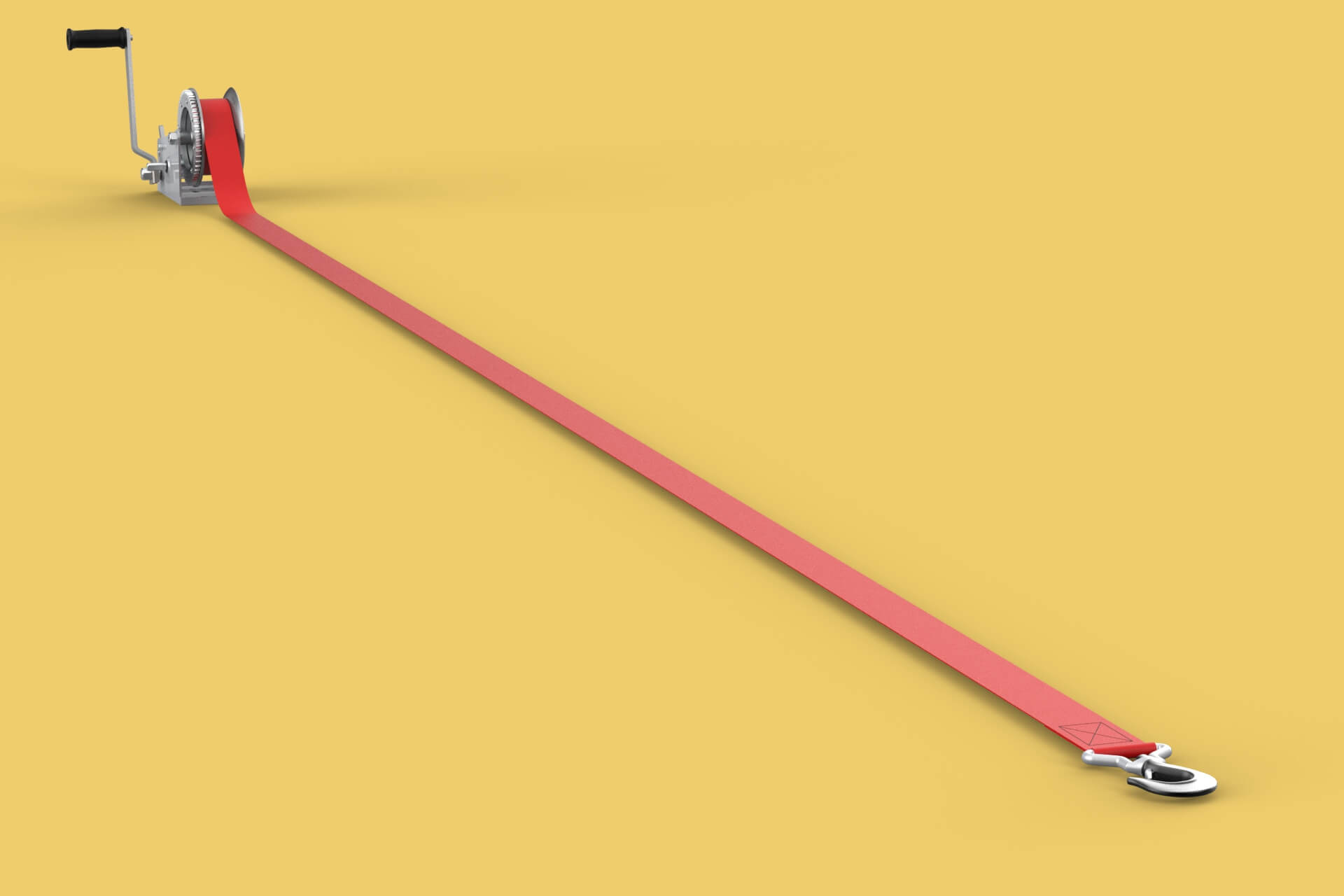 Hook Heavy Duty Hand Lever Crank Winch Steel Belt Webbing - 3D Model by ...