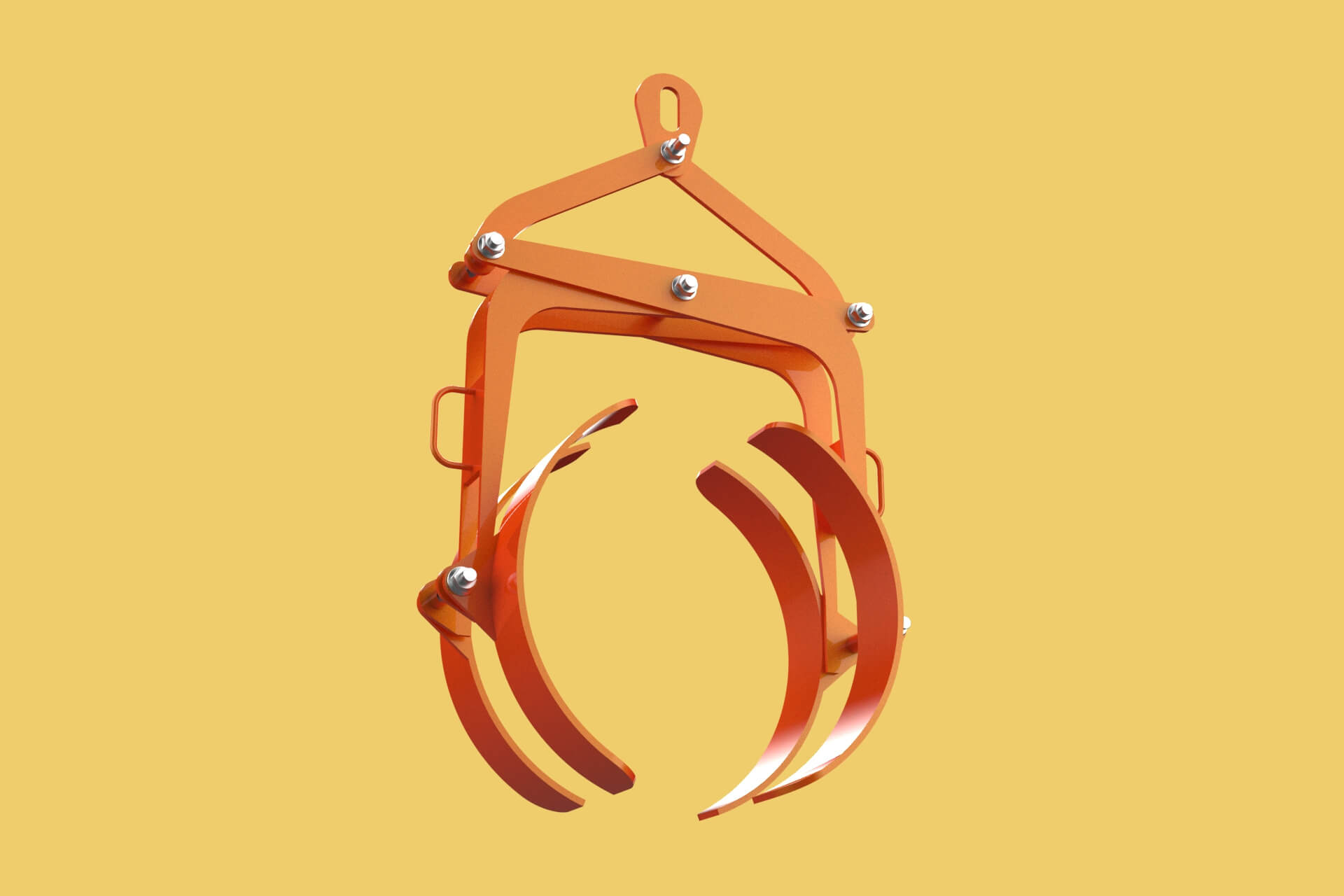 Horizontal Drum Lifter Tongs Scissor Gripper Lifting Clamp - 3D Model ...