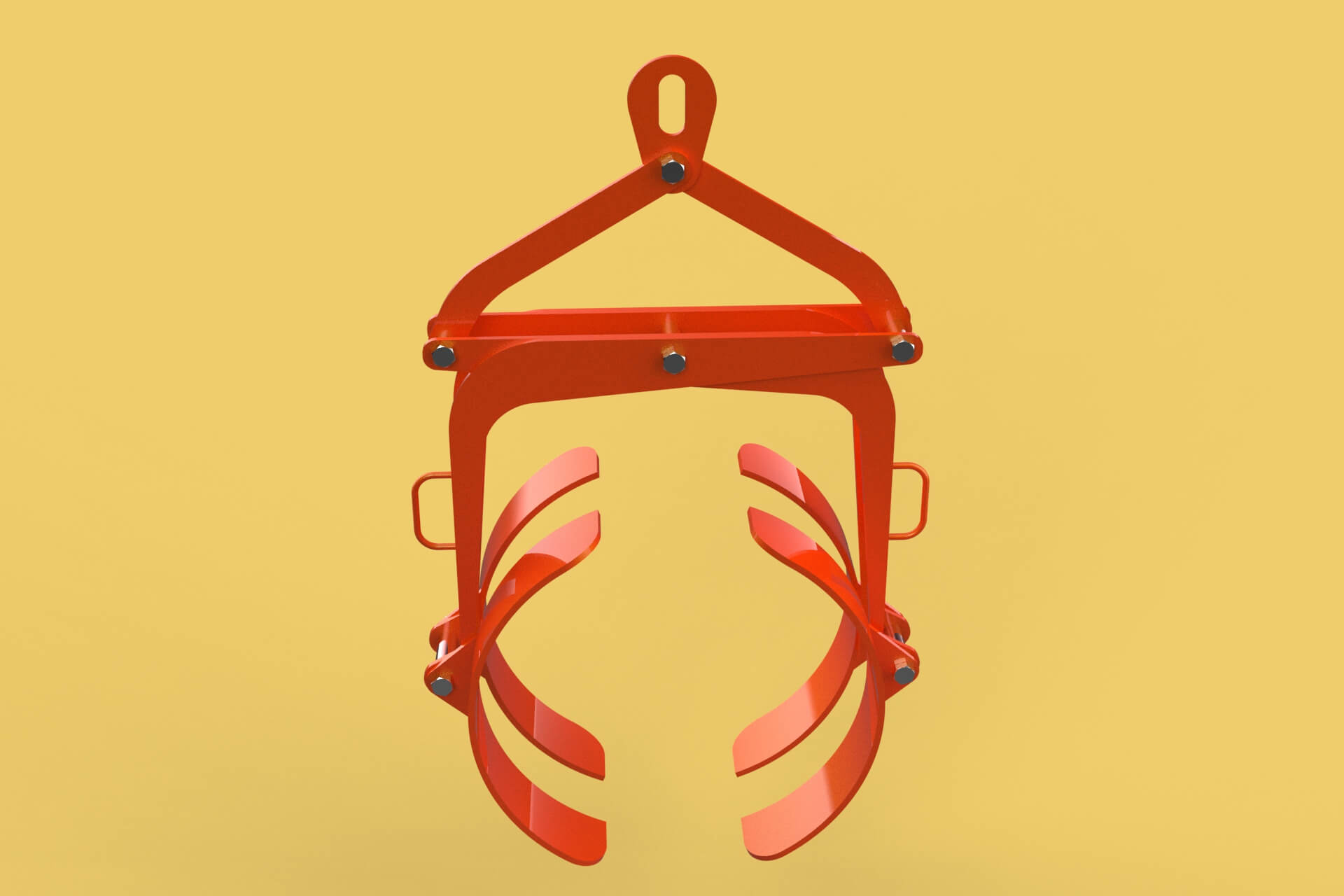 Horizontal Drum Lifter Tongs Scissor Gripper Lifting Clamp - 3D Model ...