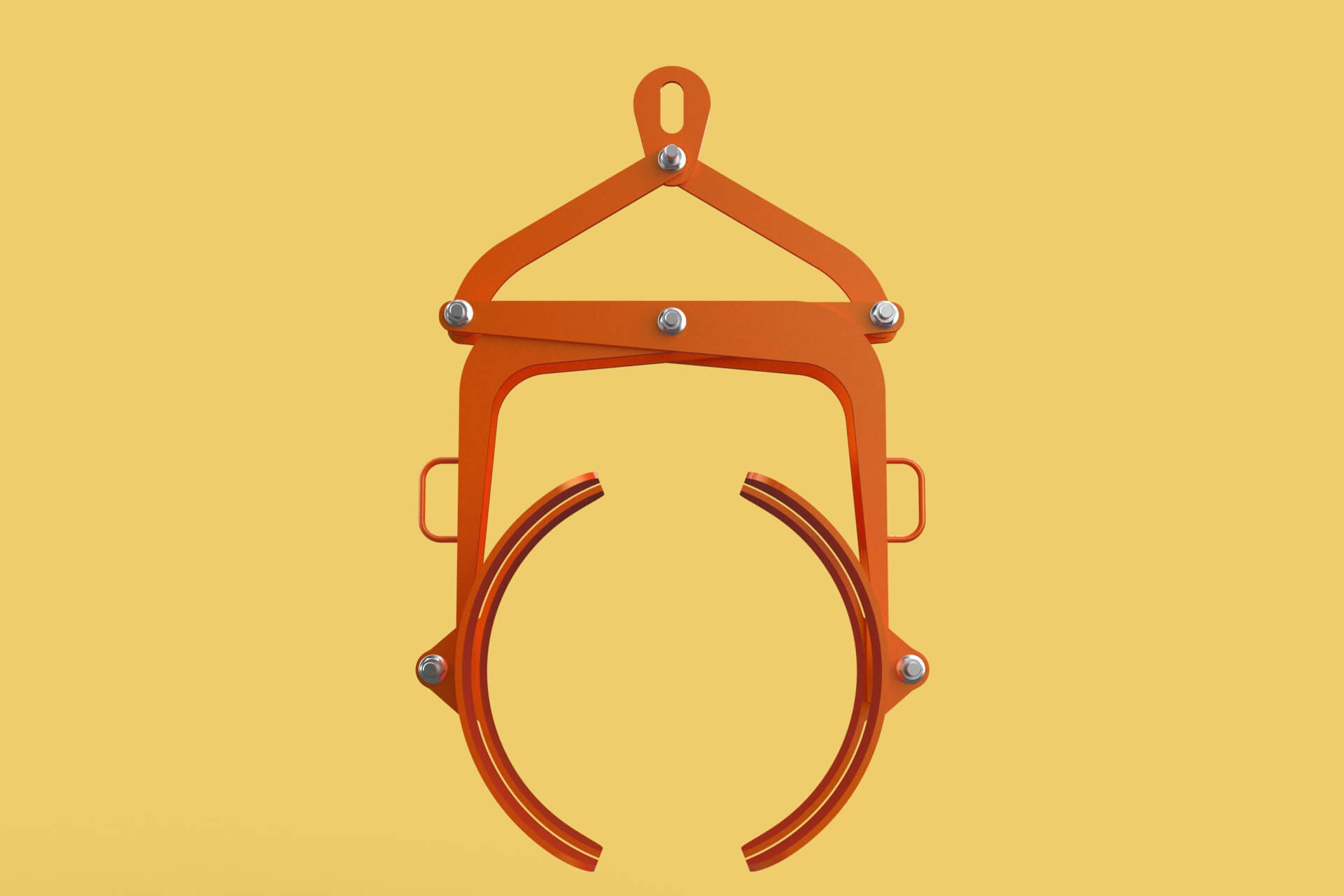 Horizontal Drum Lifter Tongs Scissor Gripper Lifting Clamp - 3D Model ...