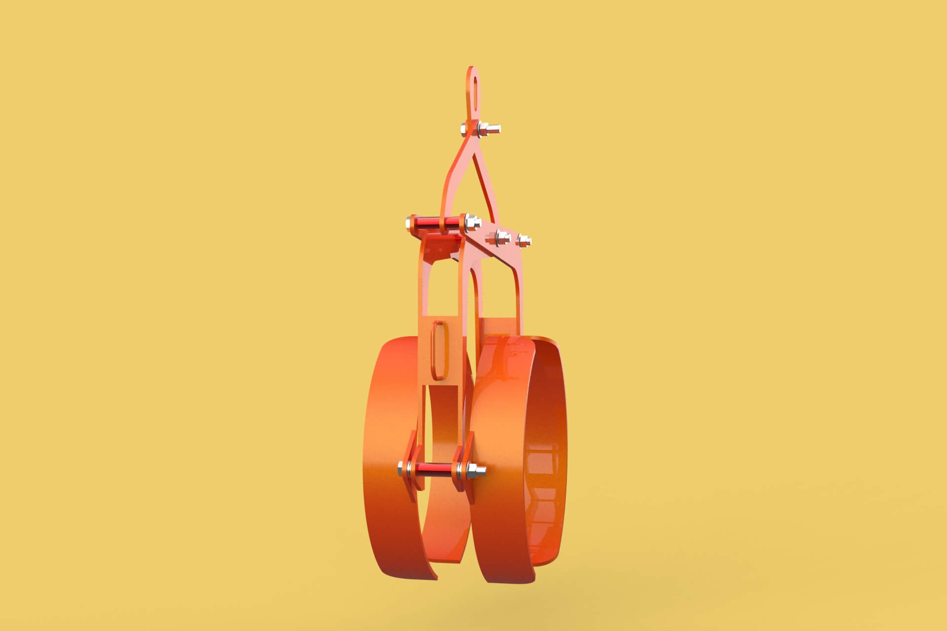 Horizontal Drum Lifter Tongs Scissor Gripper Lifting Clamp - 3D Model ...