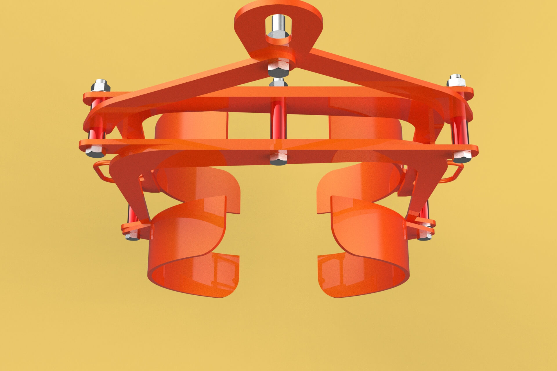 Horizontal Drum Lifter Tongs Scissor Gripper Lifting Clamp - 3D Model ...