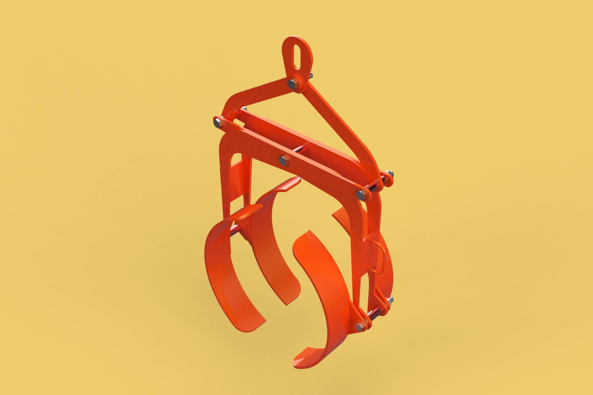 Horizontal Drum Lifter Tongs Scissor Gripper Lifting Clamp - 3D Model ...