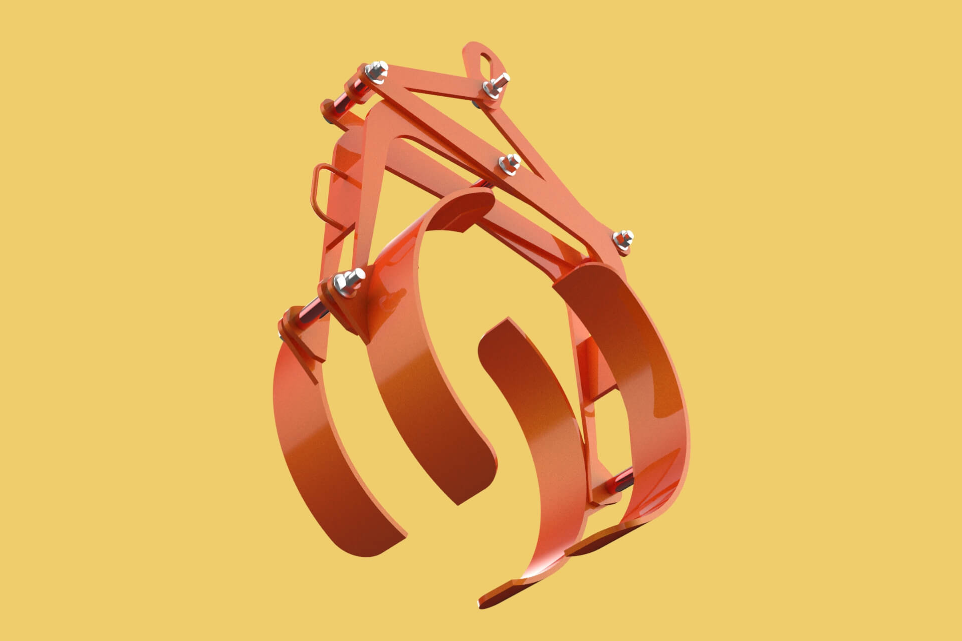 Horizontal Drum Lifter Tongs Scissor Gripper Lifting Clamp - 3D Model ...