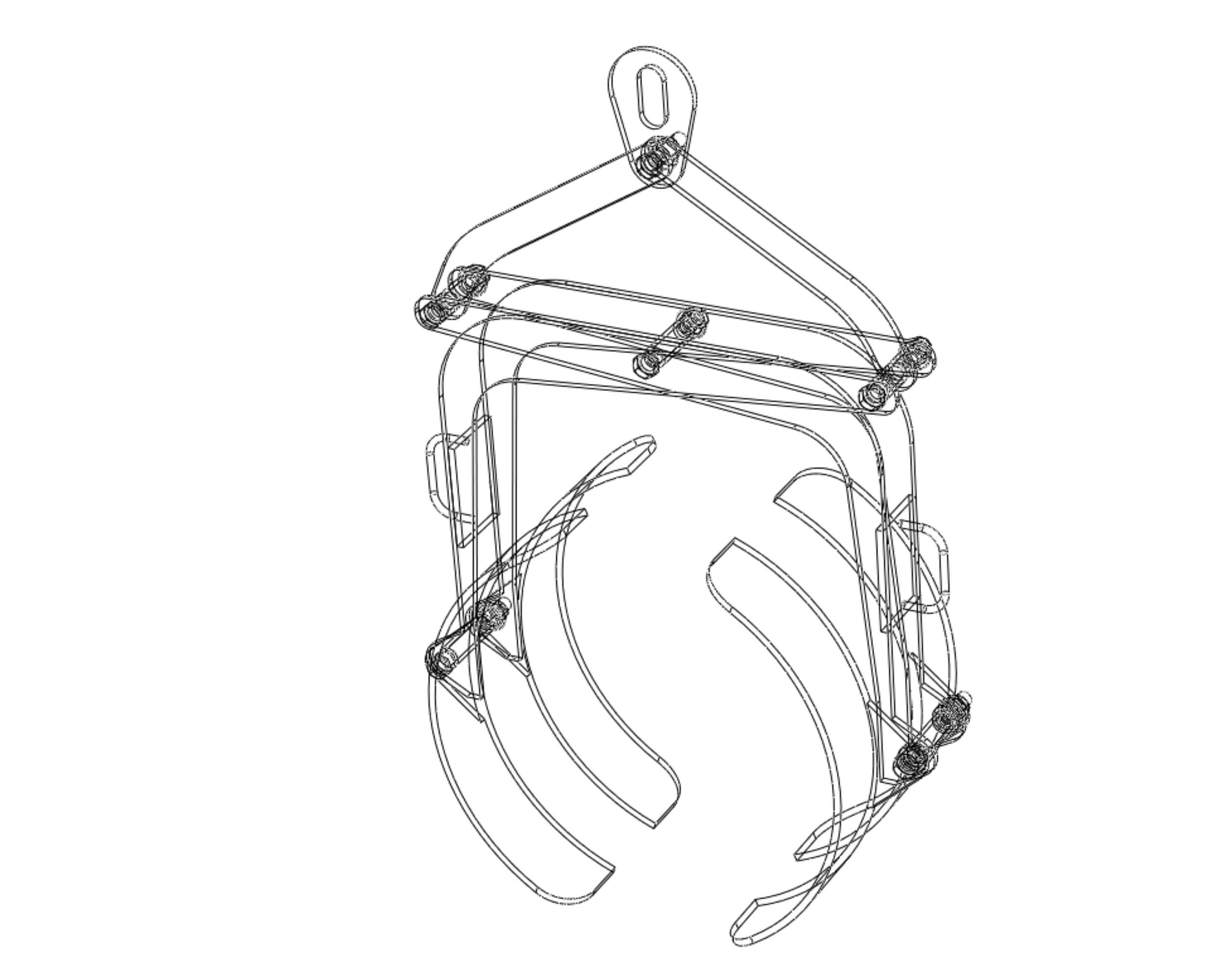 Horizontal Drum Lifter Tongs Scissor Gripper Lifting Clamp - 3D Model ...