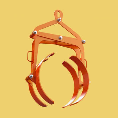 Horizontal Drum Lifter Tongs Scissor Gripper Lifting Clamp - 3D Model ...