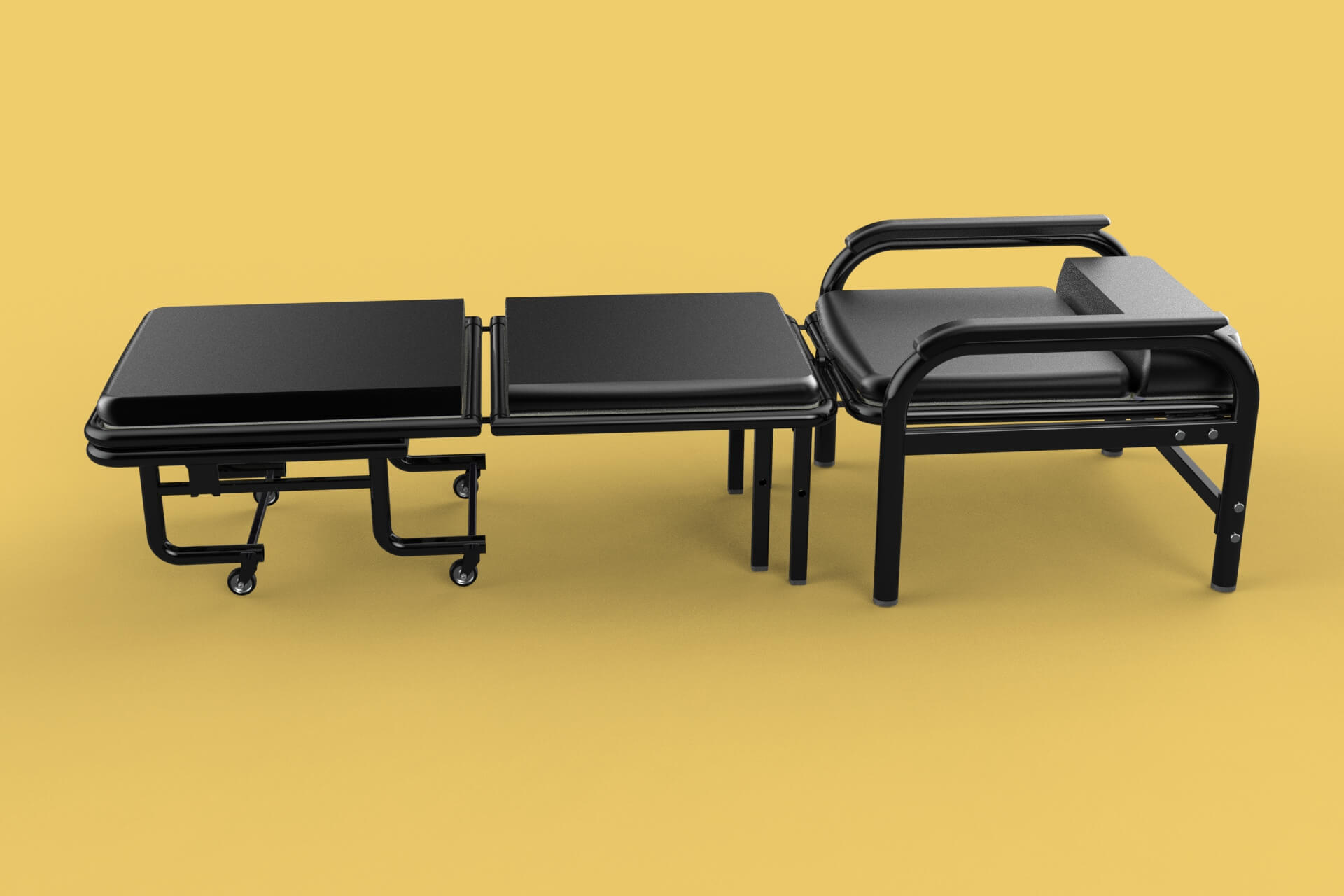 Hospital Room Accompany Chair Patient Fold Nursing Chair Bed - 3D Model ...