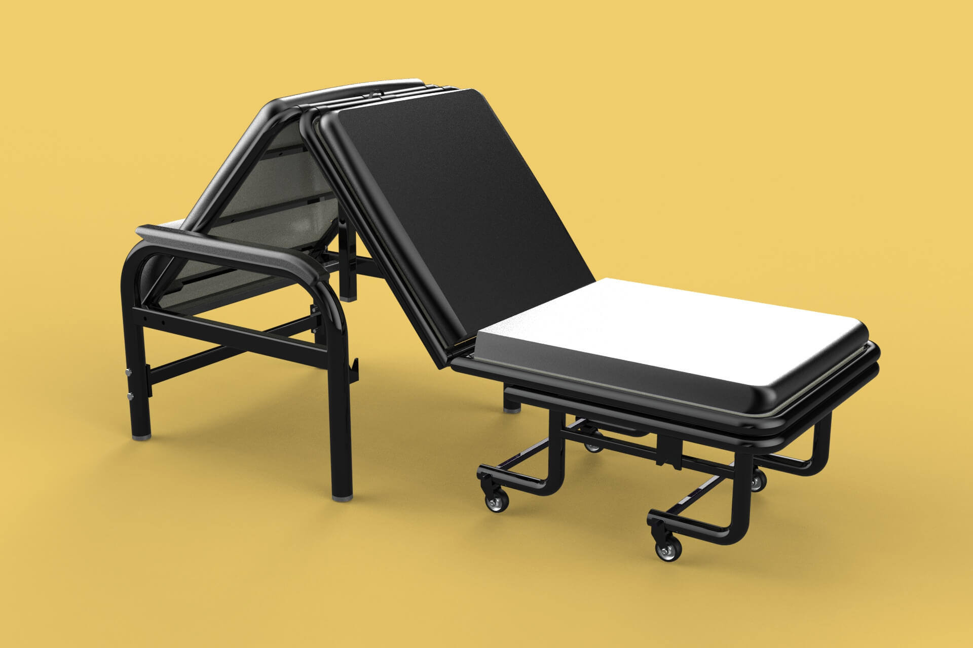 Hospital Room Accompany Chair Patient Fold Nursing Chair Bed - 3D Model ...