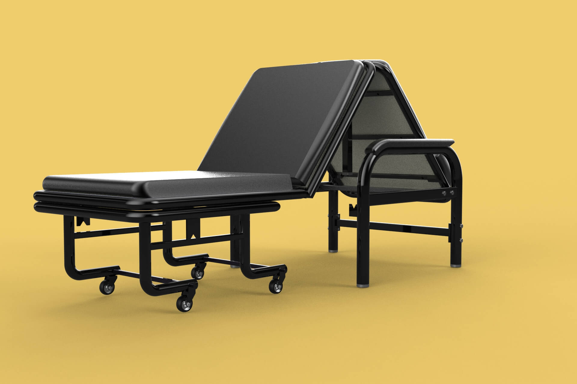 Hospital Room Accompany Chair Patient Fold Nursing Chair Bed - 3D Model ...