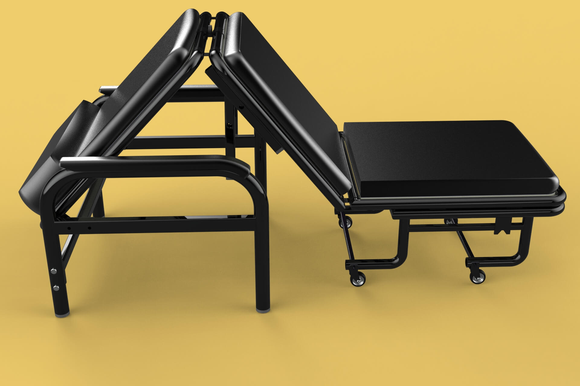 Hospital Room Accompany Chair Patient Fold Nursing Chair Bed - 3D Model ...