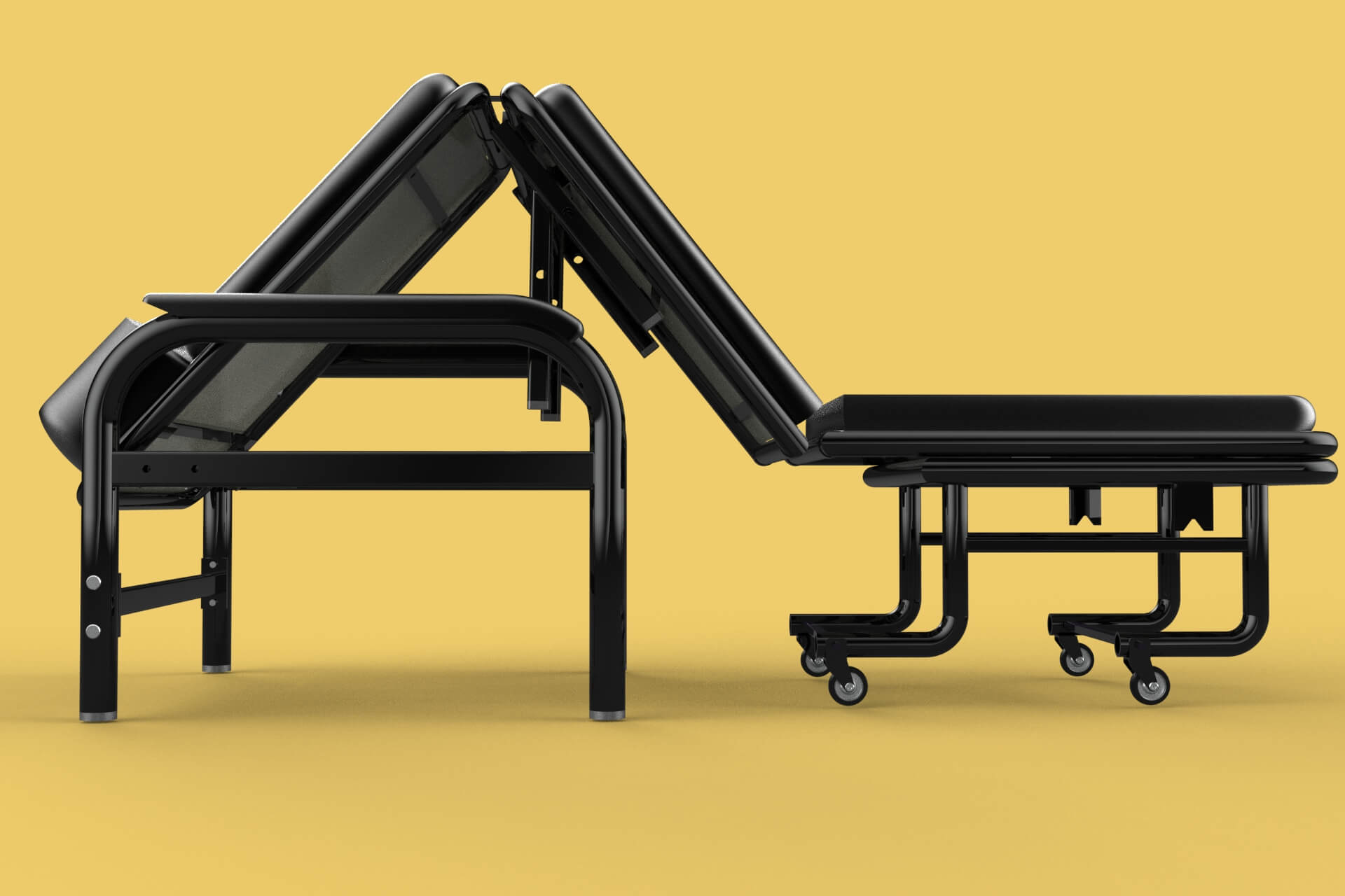 Hospital Room Accompany Chair Patient Fold Nursing Chair Bed - 3D Model ...