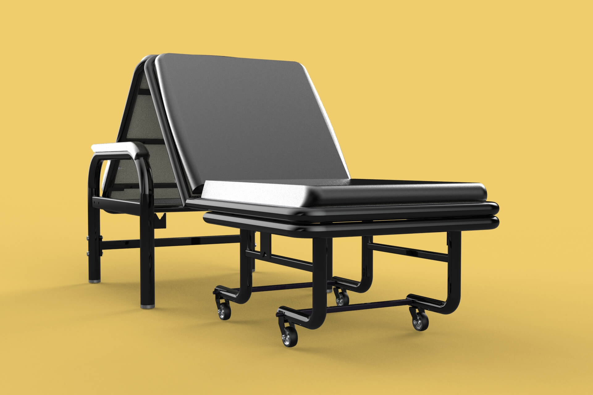 Hospital Room Accompany Chair Patient Fold Nursing Chair Bed - 3D Model ...