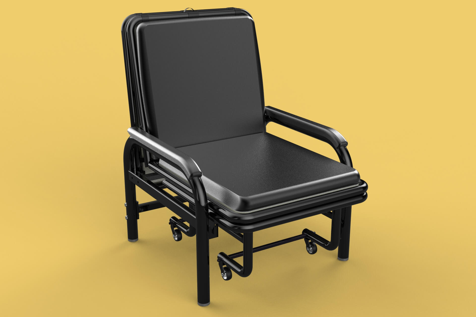 Hospital Room Accompany Chair Patient Fold Nursing Chair Bed - 3D Model ...