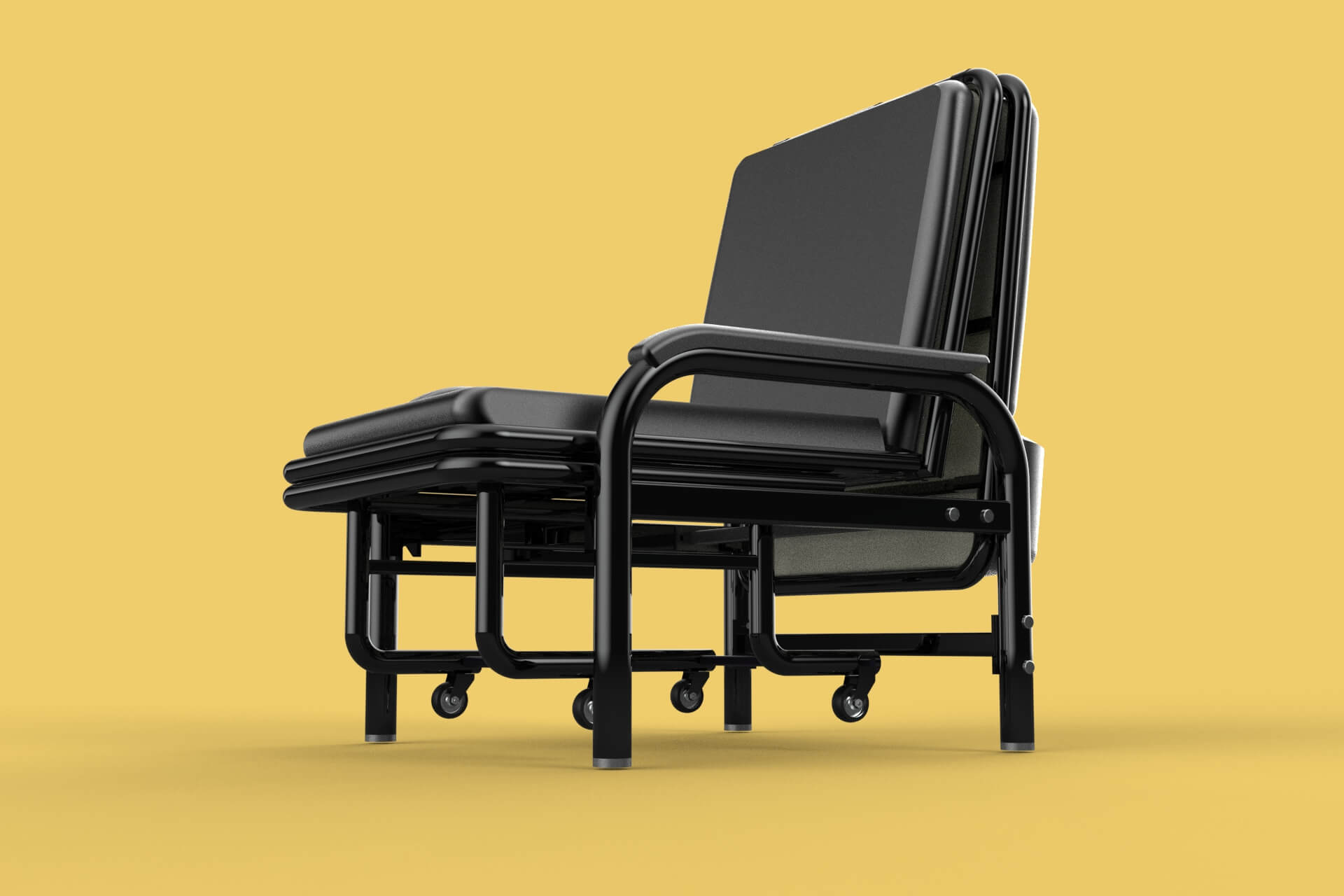 Hospital Room Accompany Chair Patient Fold Nursing Chair Bed - 3D Model ...