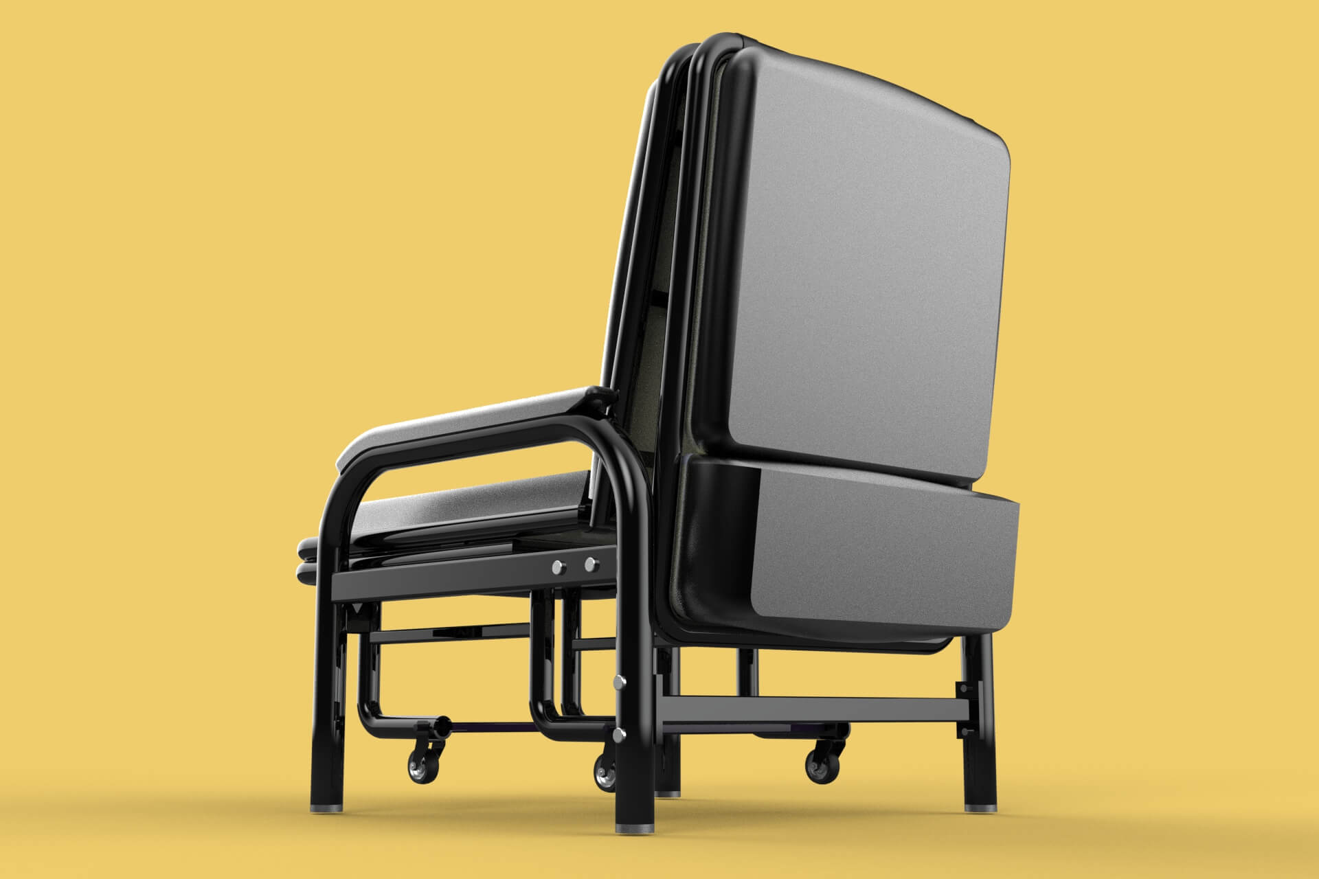 Hospital Room Accompany Chair Patient Fold Nursing Chair Bed - 3D Model ...