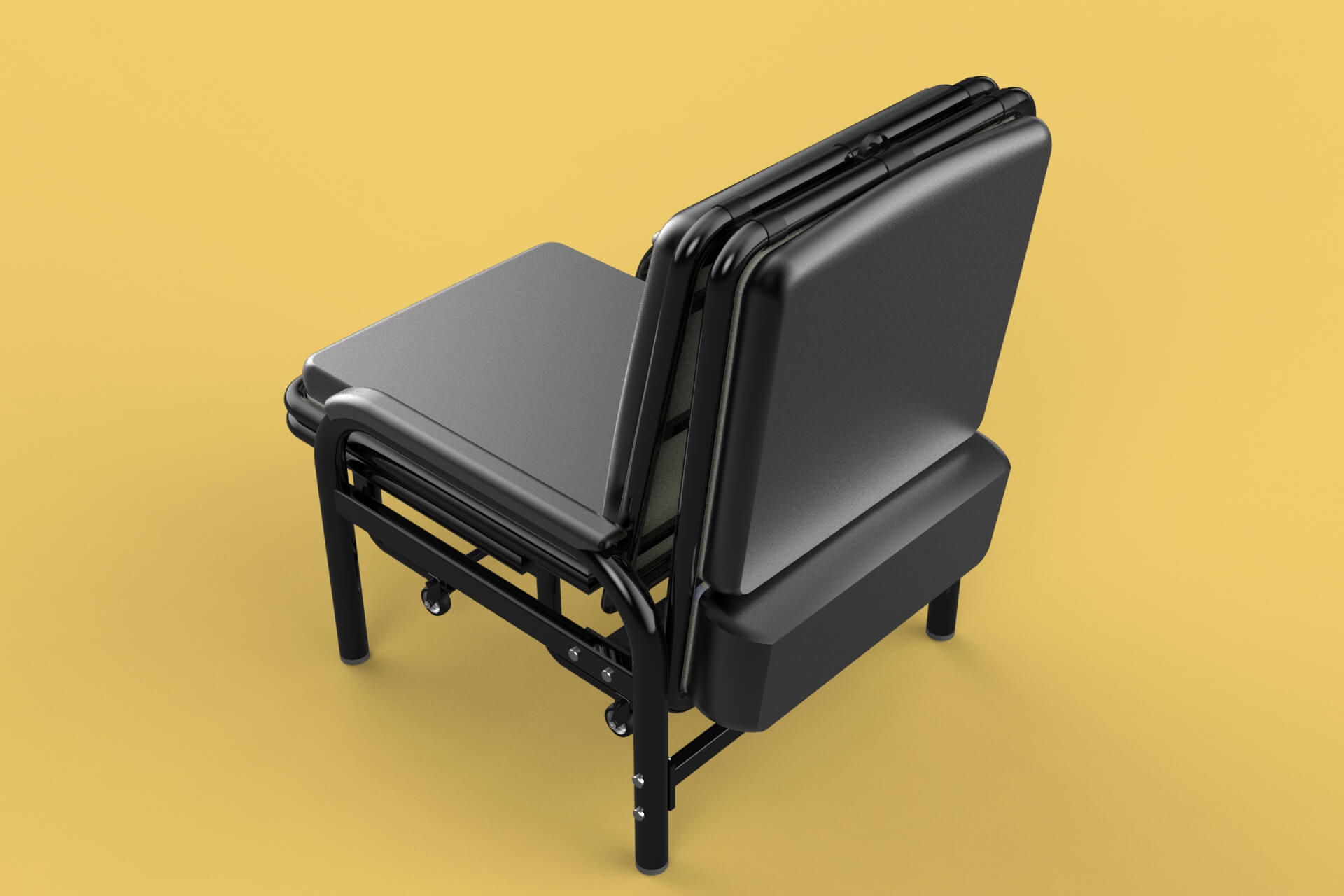 Hospital Room Accompany Chair Patient Fold Nursing Chair Bed - 3D Model ...