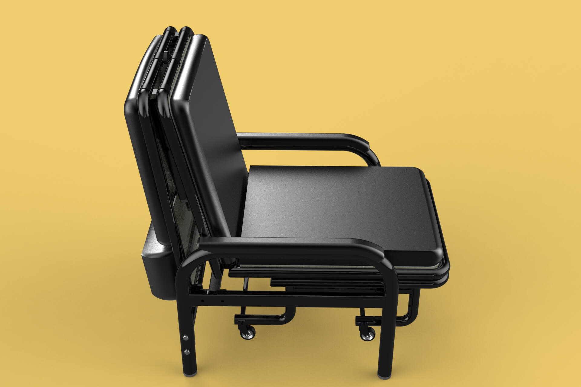 Hospital Room Accompany Chair Patient Fold Nursing Chair Bed - 3D Model ...