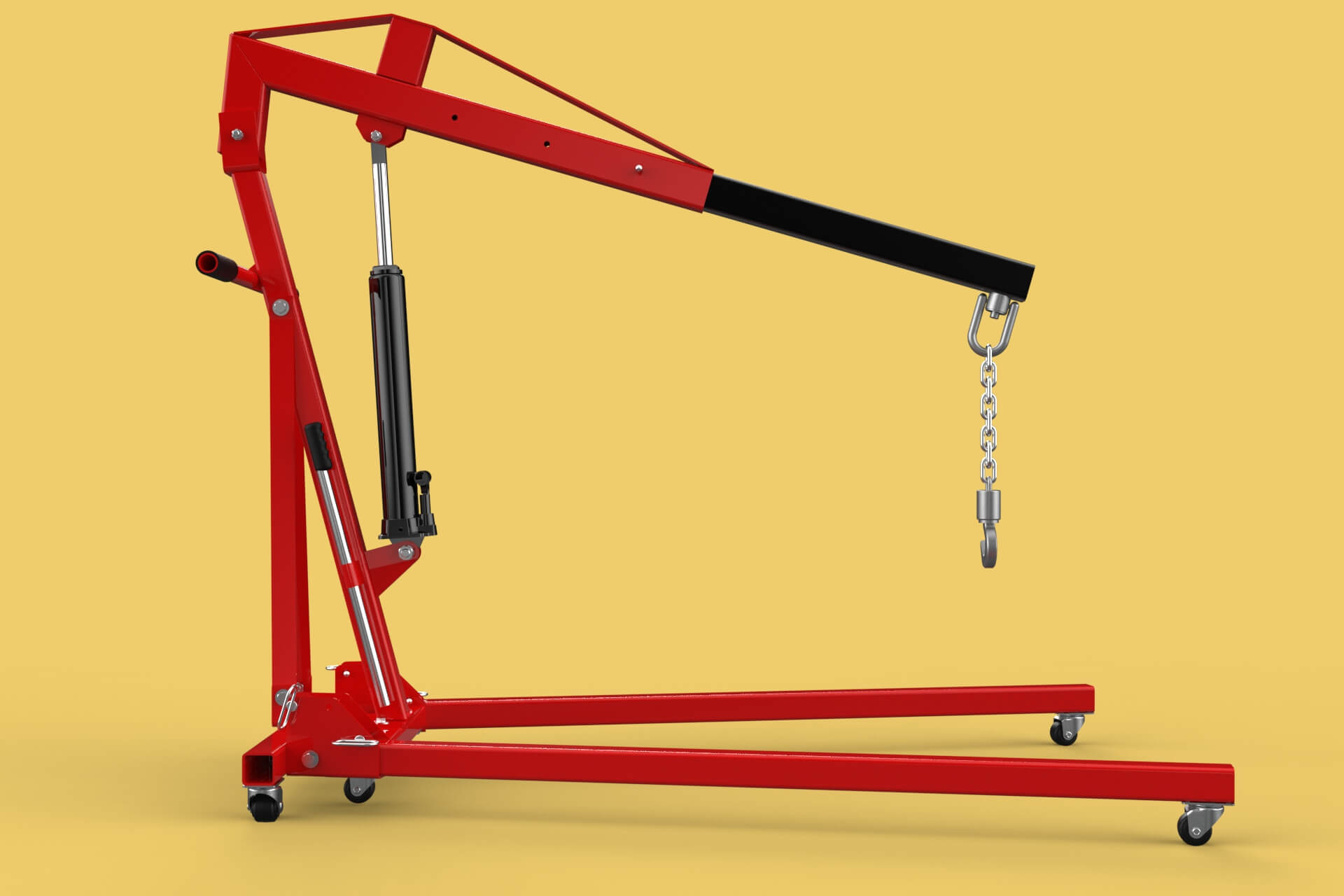 HYDRAULIC JACK ENGINE STAND CRANE HOIST LIFTING FOLDABLE TON - 3D Model ...