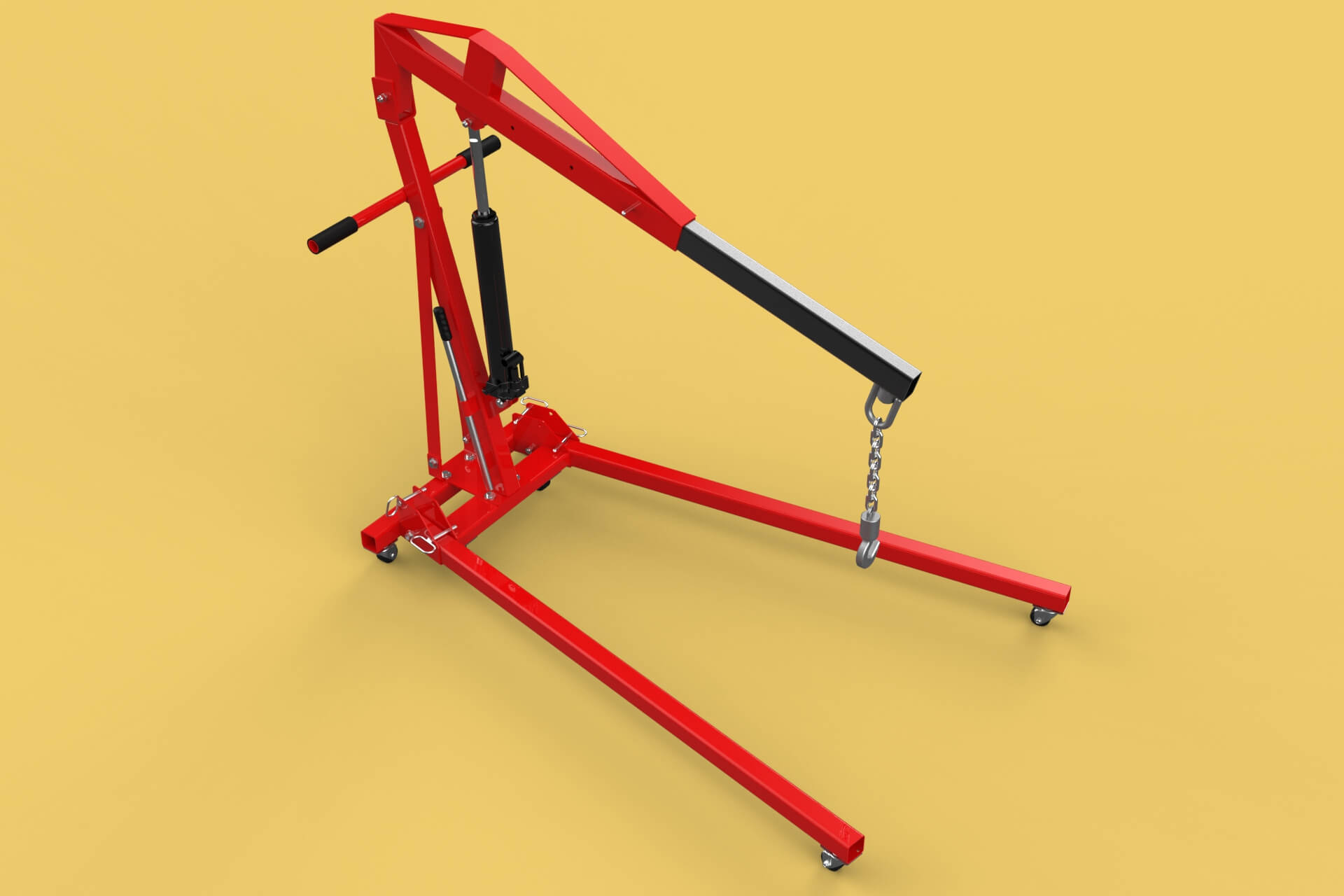 HYDRAULIC JACK ENGINE STAND CRANE HOIST LIFTING FOLDABLE TON - 3D Model ...