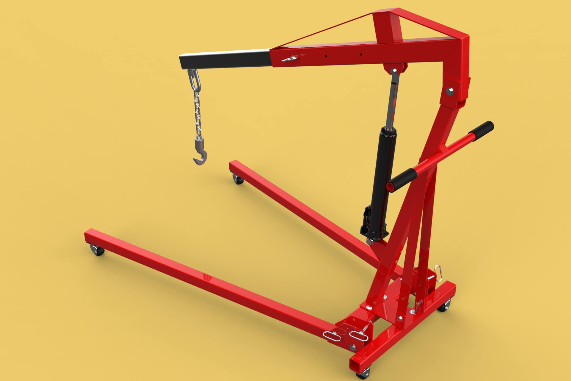HYDRAULIC JACK ENGINE STAND CRANE HOIST LIFTING FOLDABLE TON - 3D Model ...