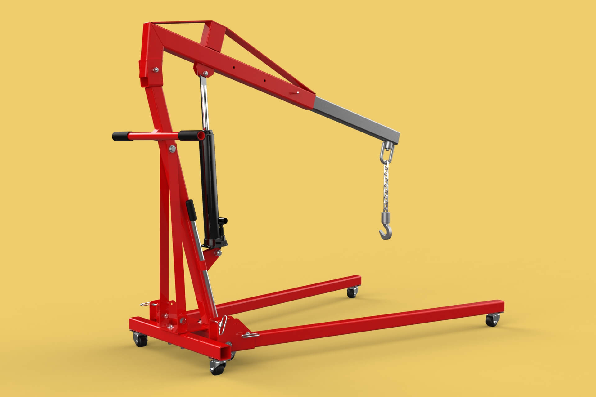 HYDRAULIC JACK ENGINE STAND CRANE HOIST LIFTING FOLDABLE TON - 3D Model ...
