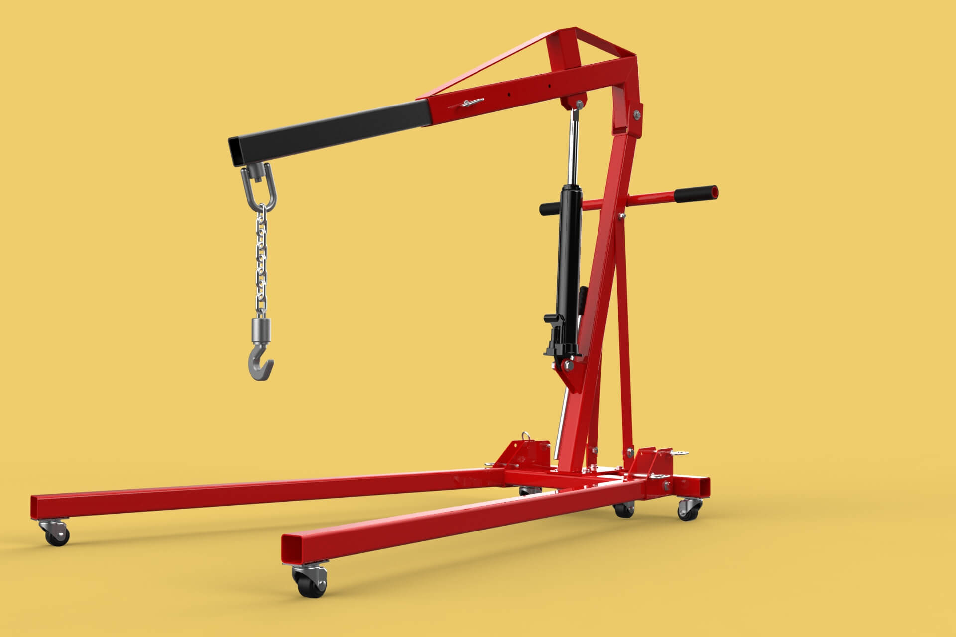 HYDRAULIC JACK ENGINE STAND CRANE HOIST LIFTING FOLDABLE TON - 3D Model ...