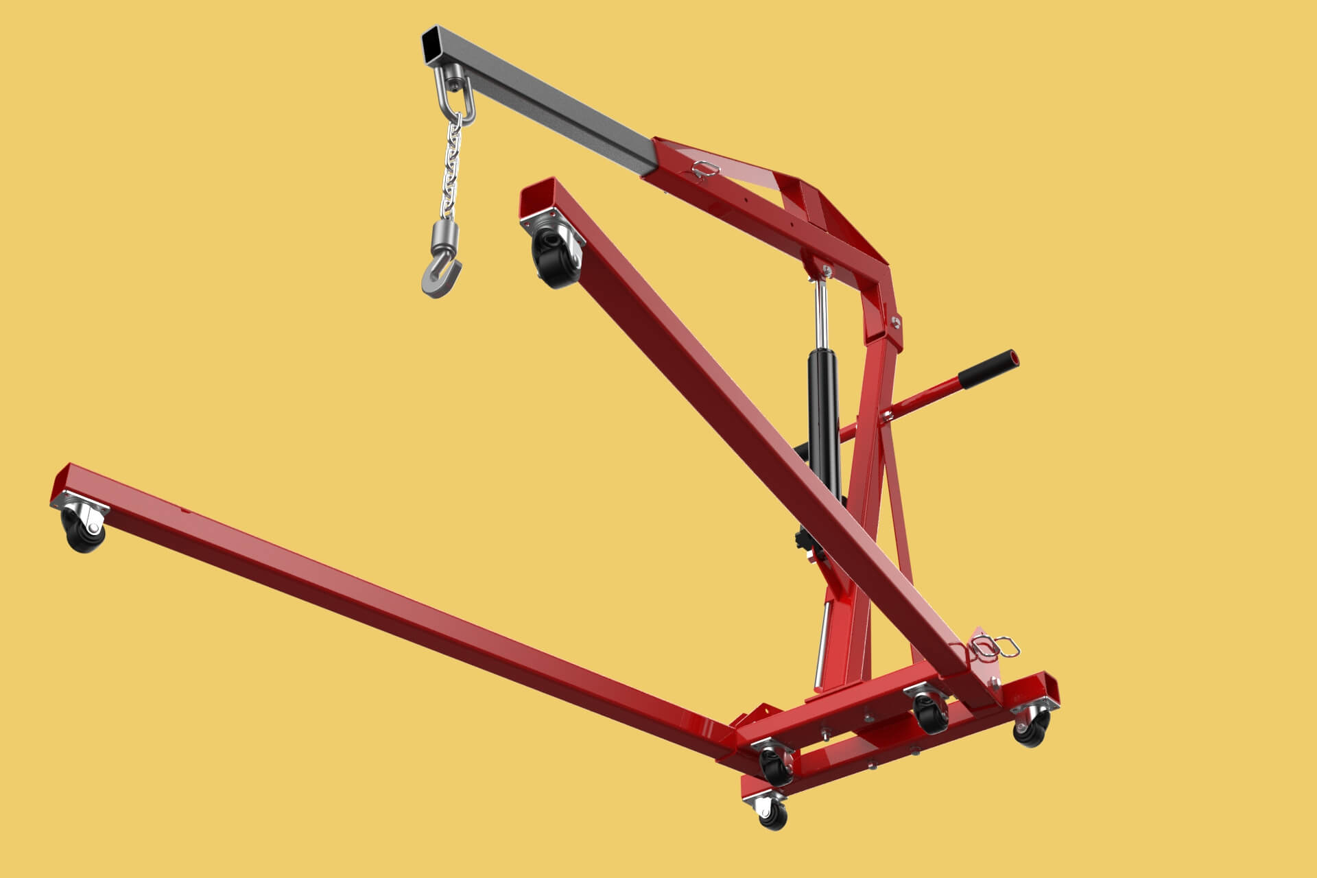 HYDRAULIC JACK ENGINE STAND CRANE HOIST LIFTING FOLDABLE TON - 3D Model ...