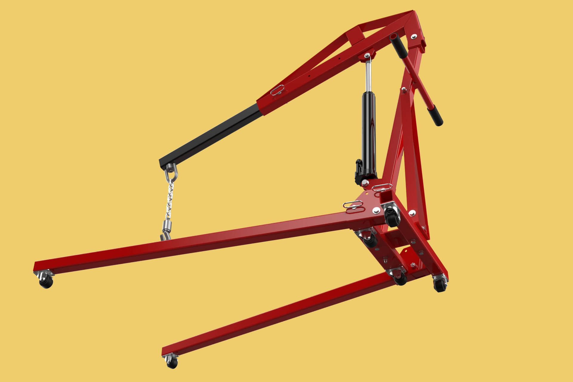 HYDRAULIC JACK ENGINE STAND CRANE HOIST LIFTING FOLDABLE TON - 3D Model ...