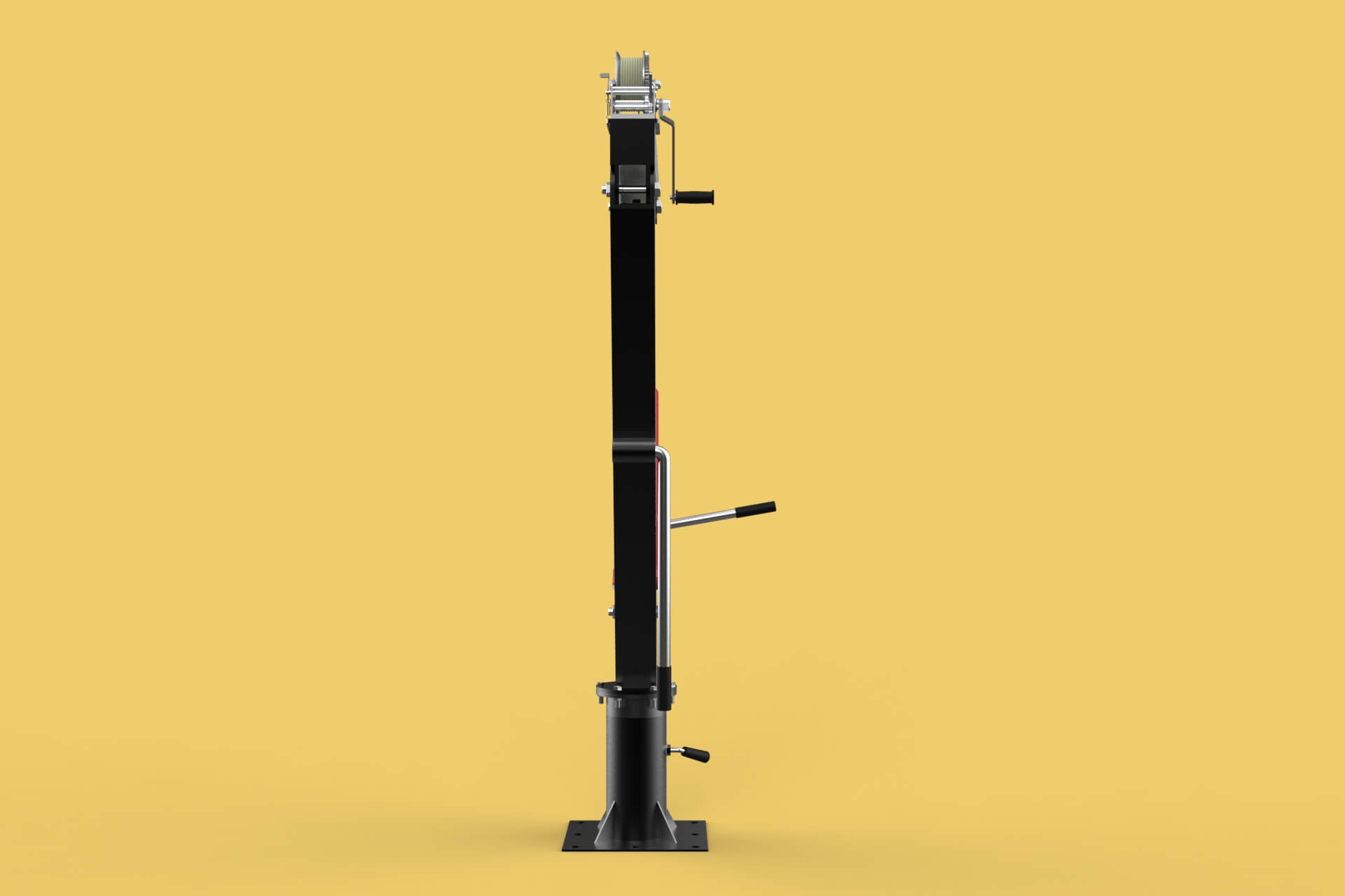 Hydraulic Swivel Lifting Crane Manual Hand Crank Winch Hoist - 3D Model ...