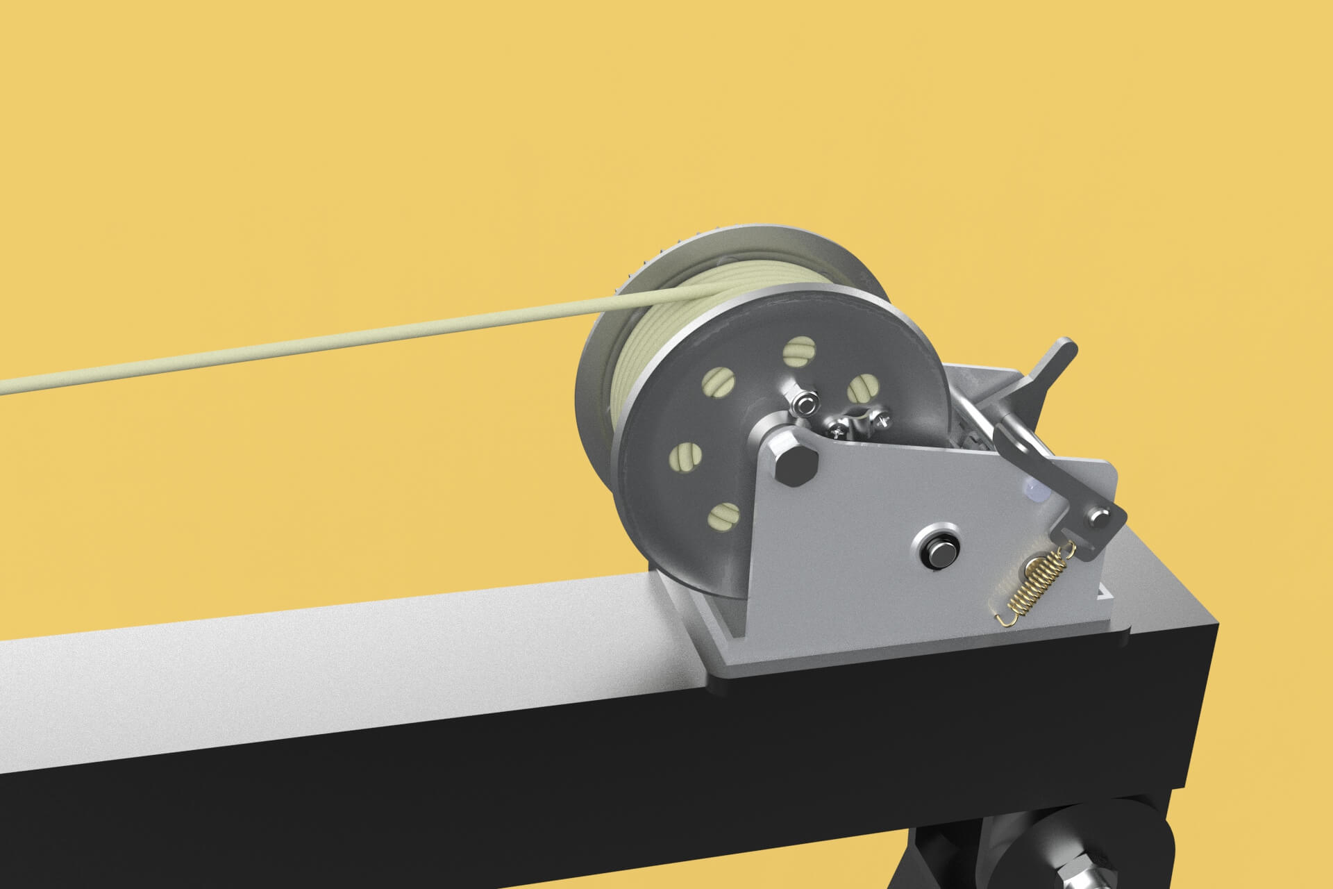 Hydraulic Swivel Lifting Crane Manual Hand Crank Winch Hoist - 3D Model ...