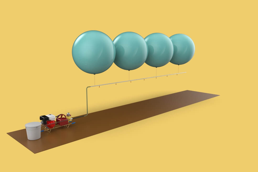 Hydrogen Helium Balloon Pesticide Sprayer Agricultural Farms - 3D Model ...