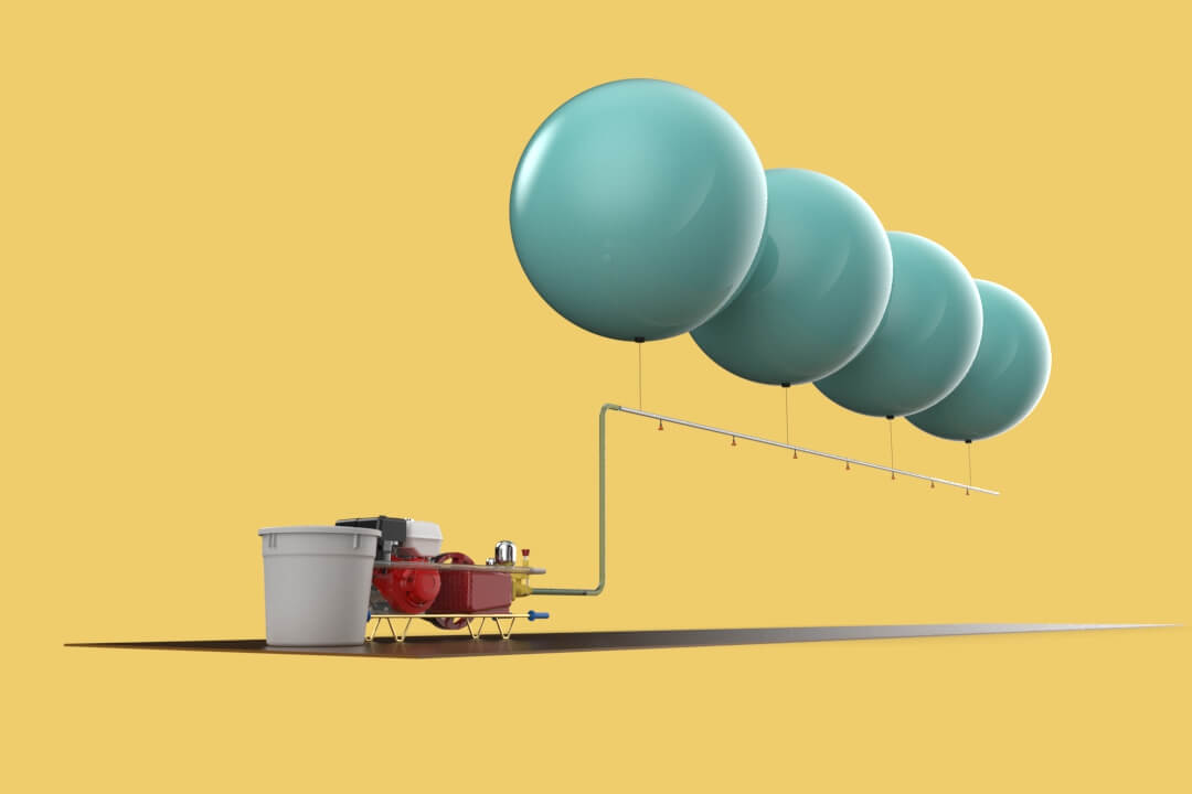 Hydrogen Helium Balloon Pesticide Sprayer Agricultural Farms - 3D Model by surf3d